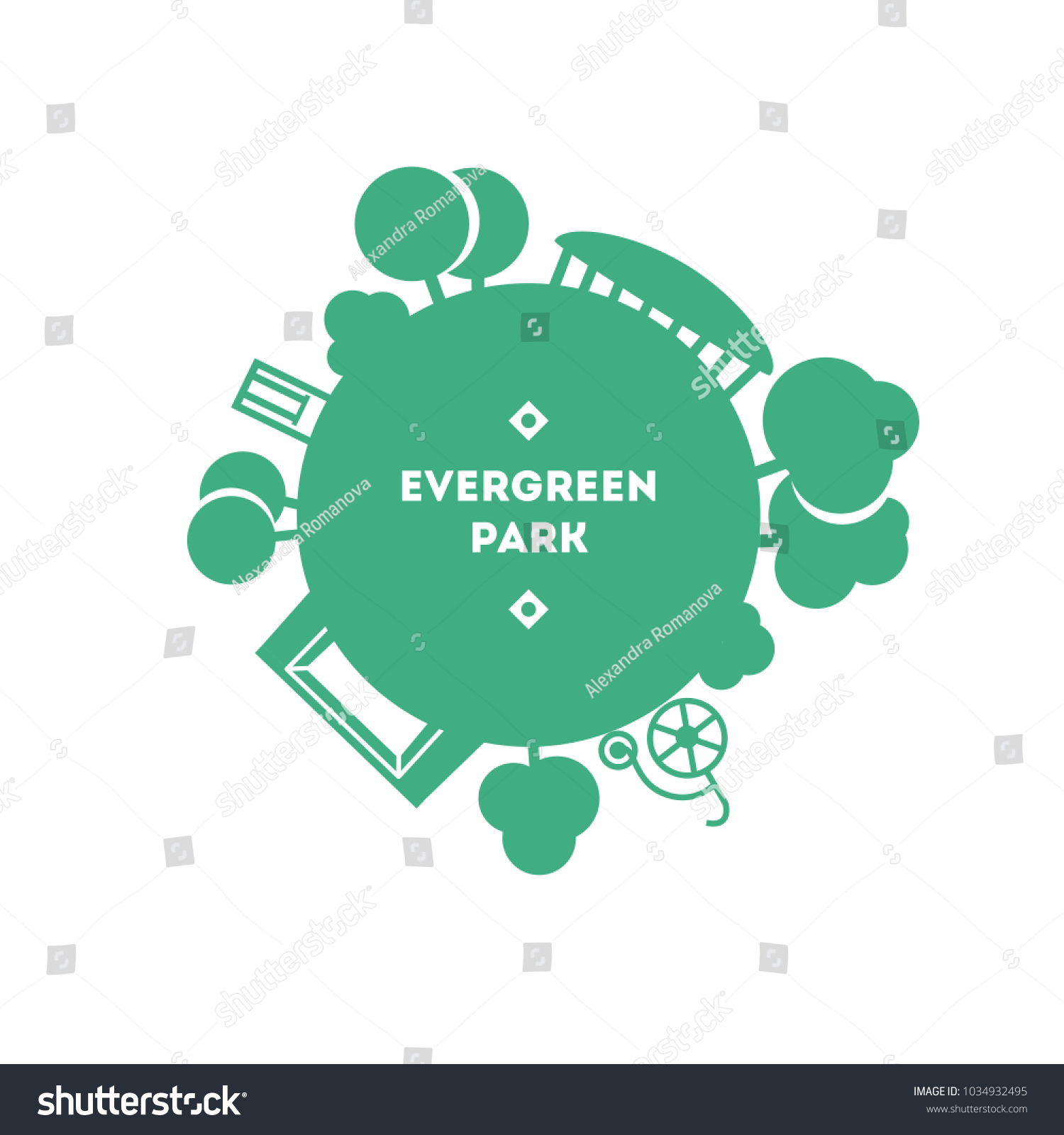 Landscape Park Logo Vector Template Globe Stock Vector (Royalty Free ...