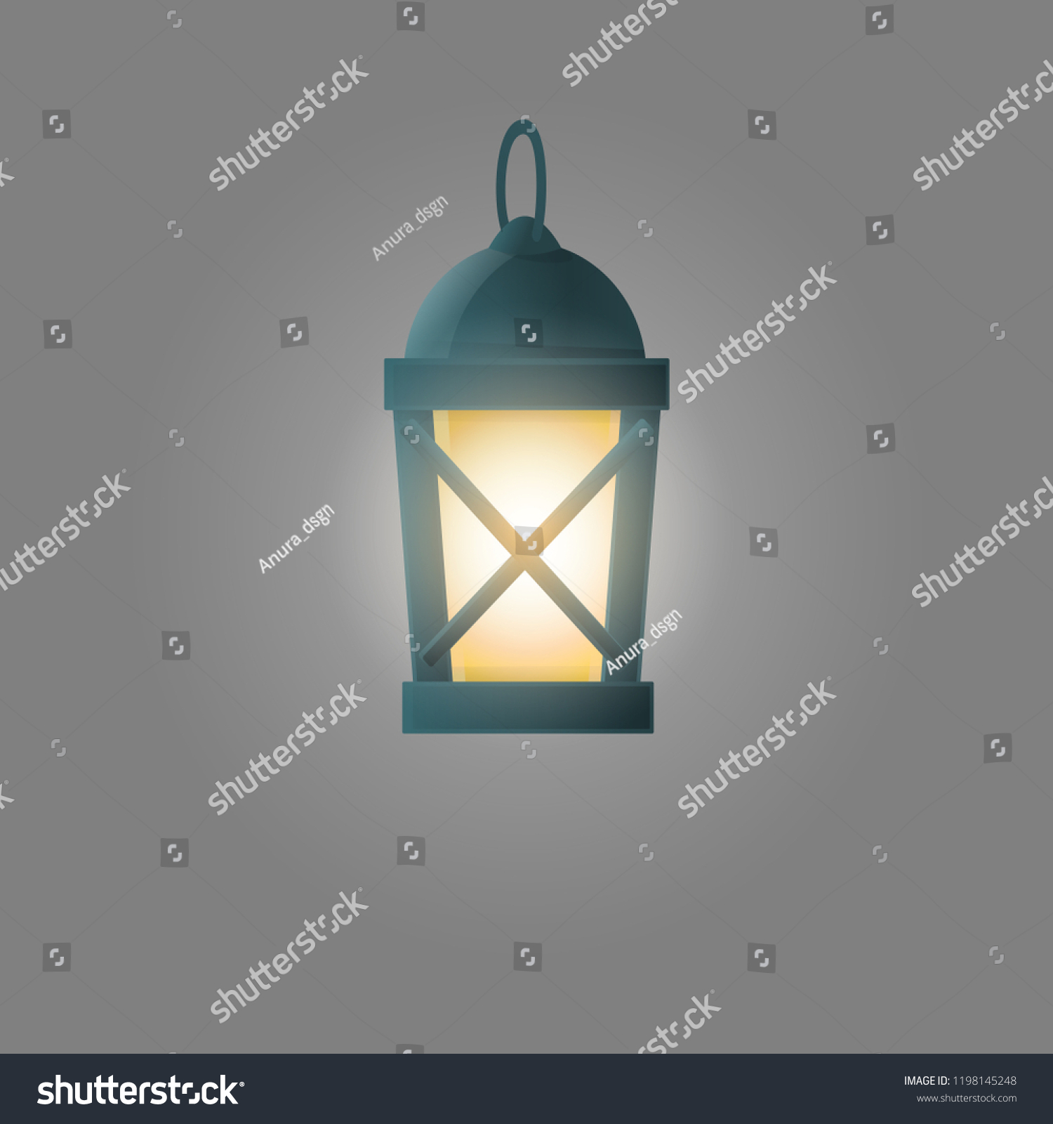 Lantern Light Vector Illustration Isolated On Stock Vector (Royalty ...