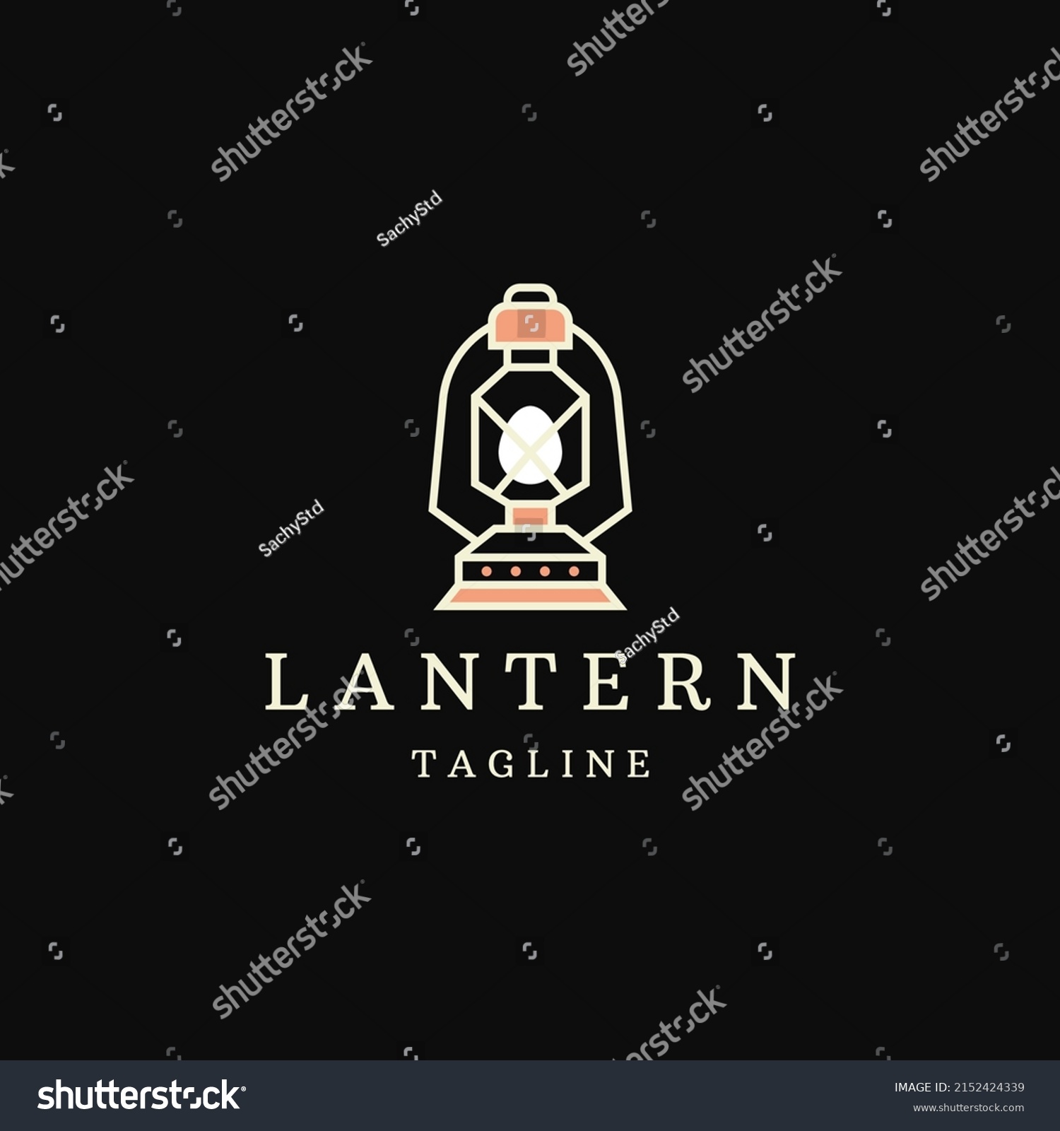 Lantern Logo Icon Design Template Flat Stock Vector (Royalty Free ...