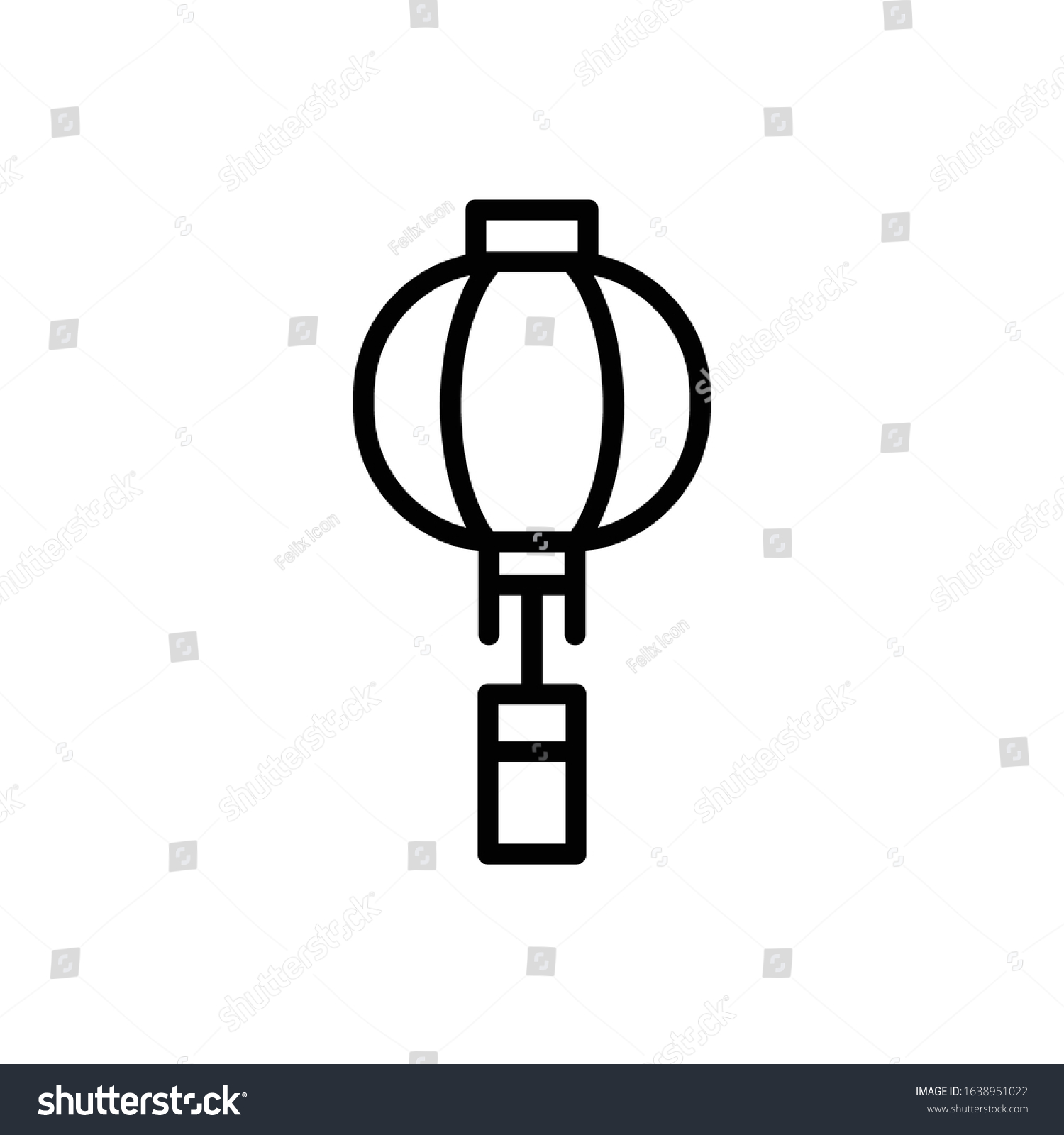 Lantern Outline Icon Vector Stock Vector (Royalty Free) 1638951022 ...