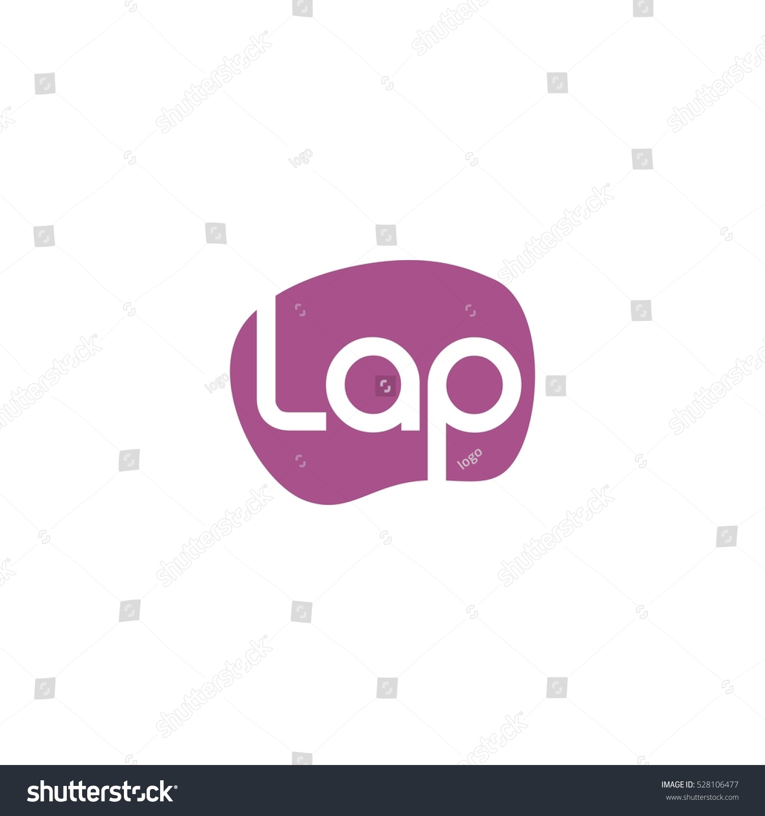 Lap Letter Icon Vector Logo Stock Vector (Royalty Free) 528106477