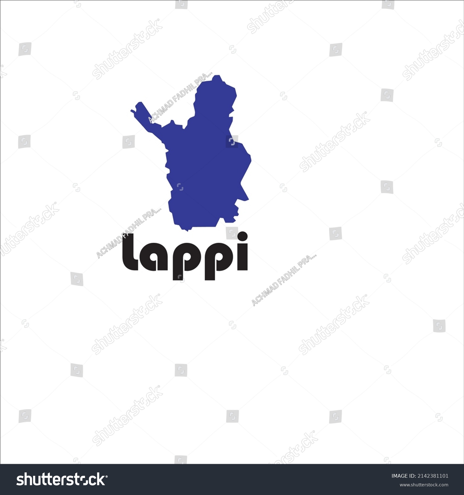 Lappi Map On White Background Stock Vector (Royalty Free) 2142381101 ...