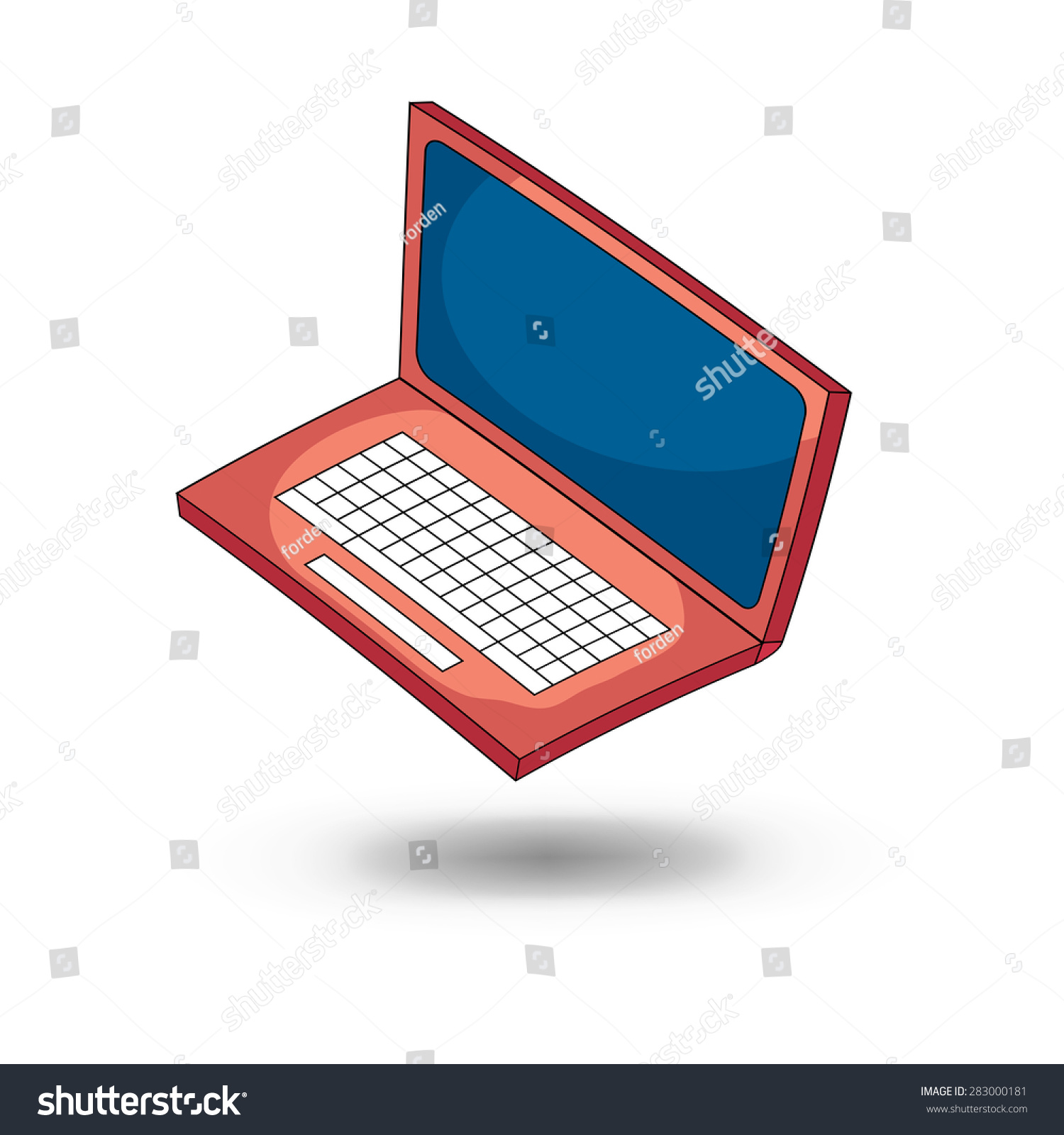 Laptop Cartoon Style Design Vector Stock Vector (Royalty Free ...