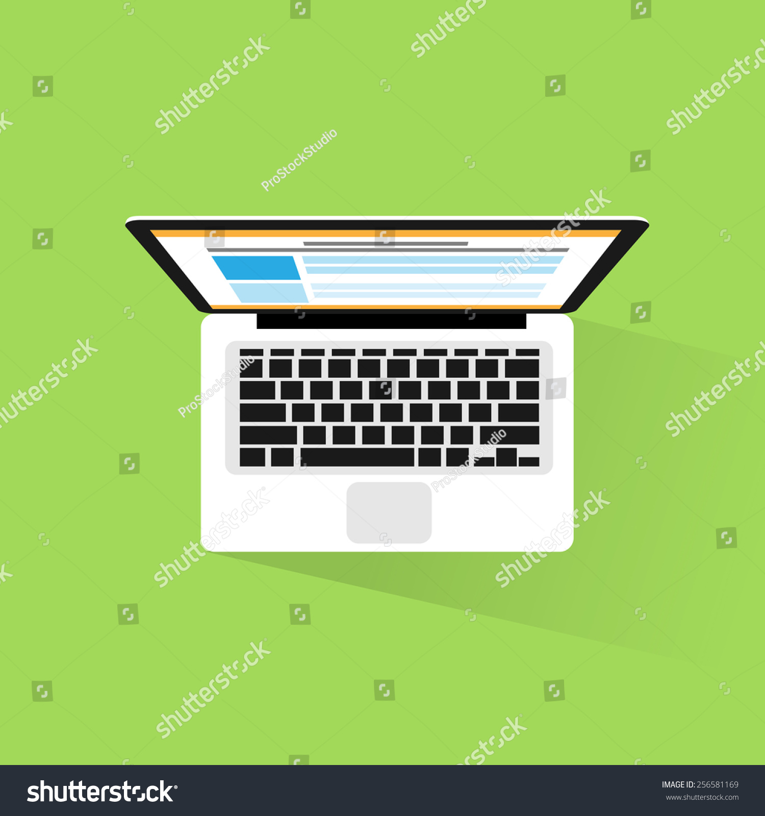 Laptop Computer Icon Flat Design Vector Stock Vector (Royalty Free ...