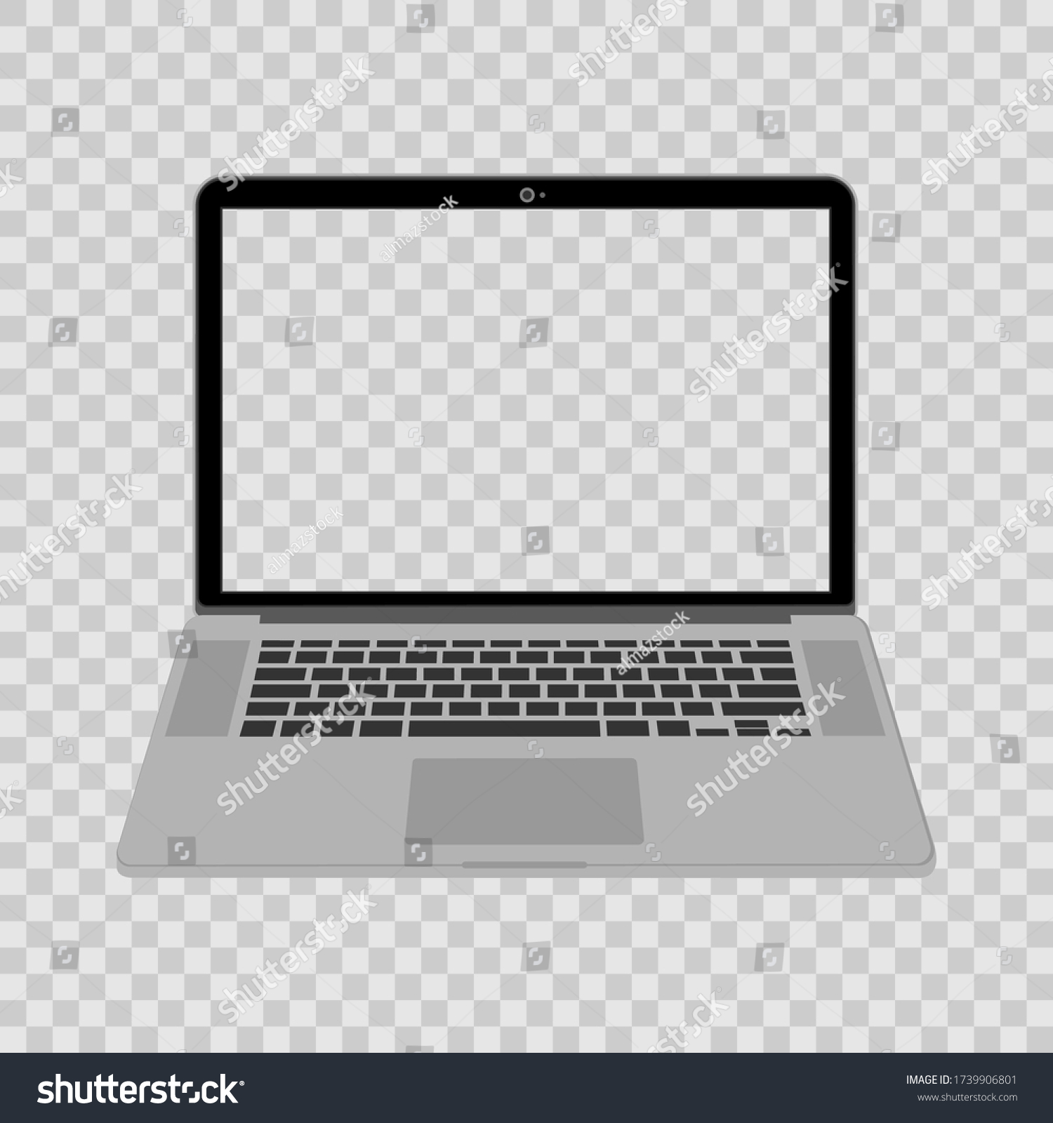 Laptop Layout Flat Style Device Screen Stock Vector (Royalty Free ...