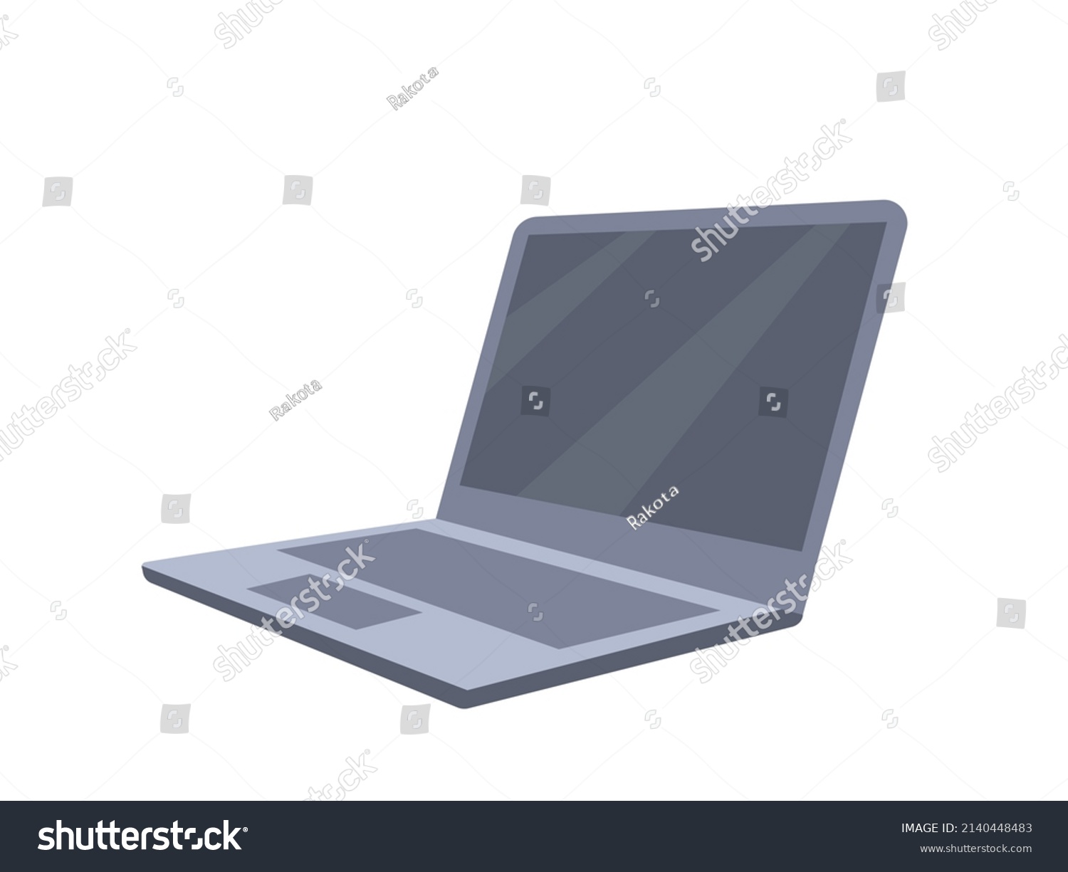 Laptop Layout Vector Cartoon Illustration Stock Vector (Royalty Free ...