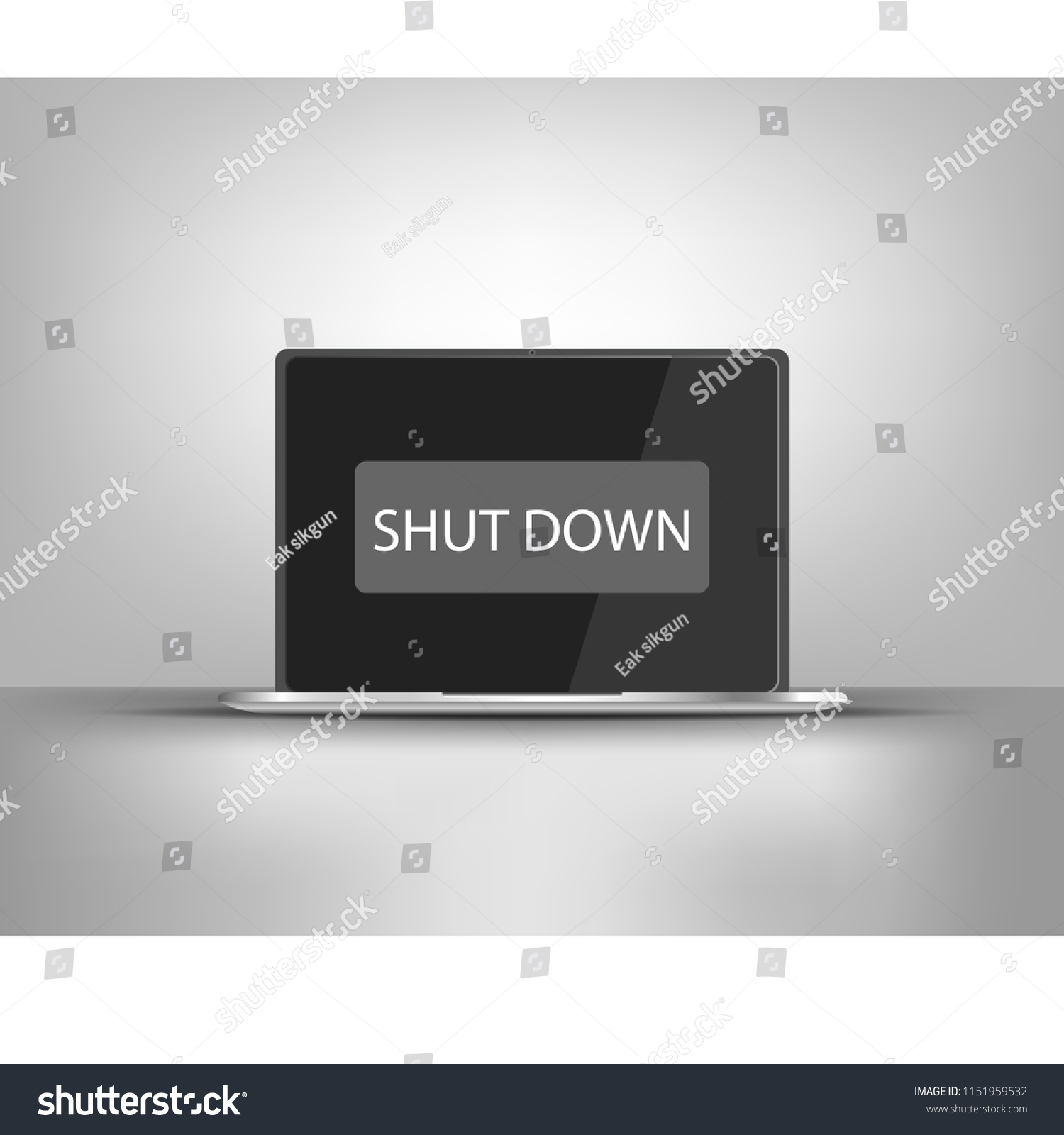 184 Shut down laptop Stock Vectors, Images & Vector Art | Shutterstock