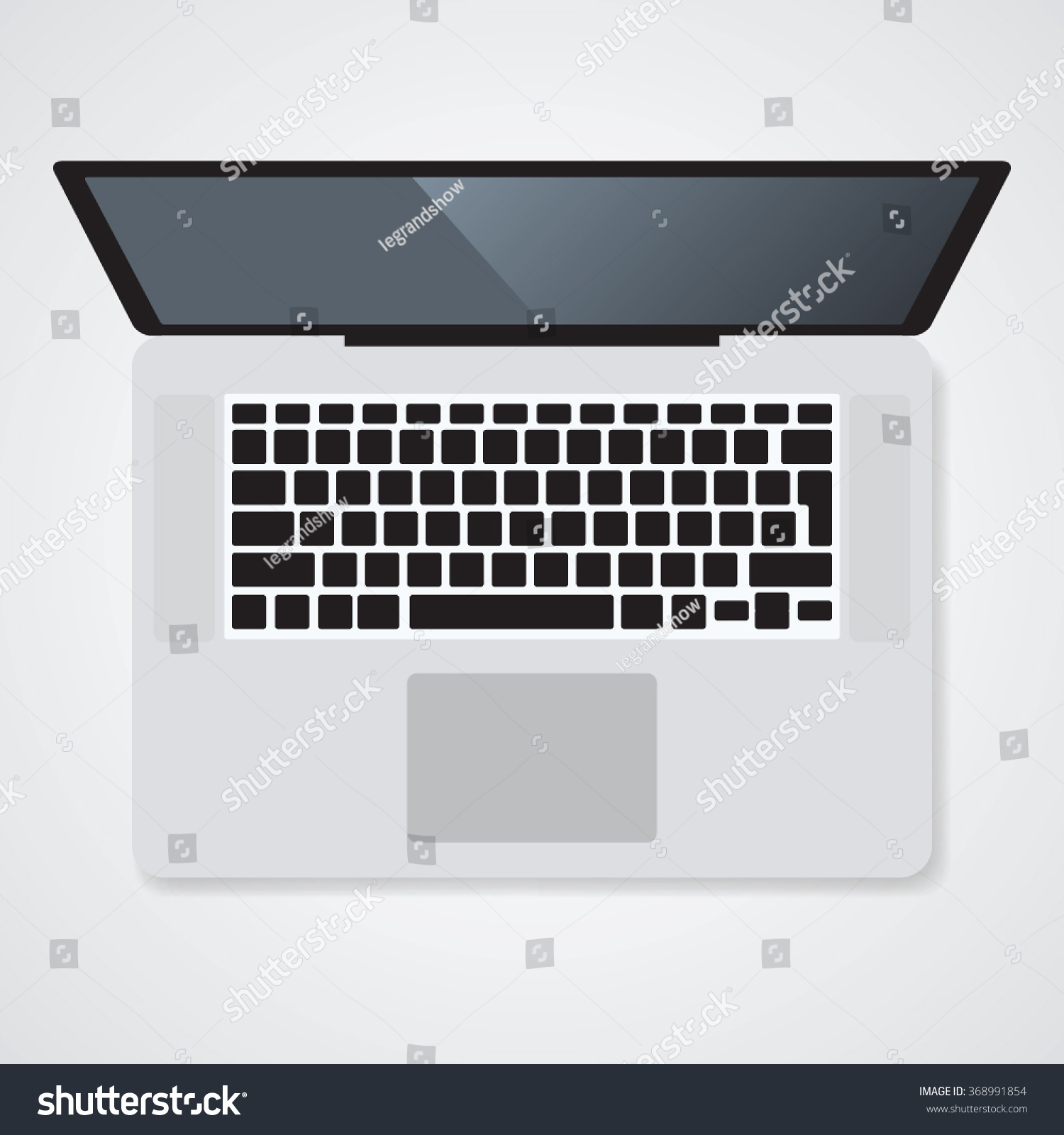 Laptop Top View Vector Illustration: เวกเตอร์สต็อก (ปลอดค่าลิขสิทธิ์ ...