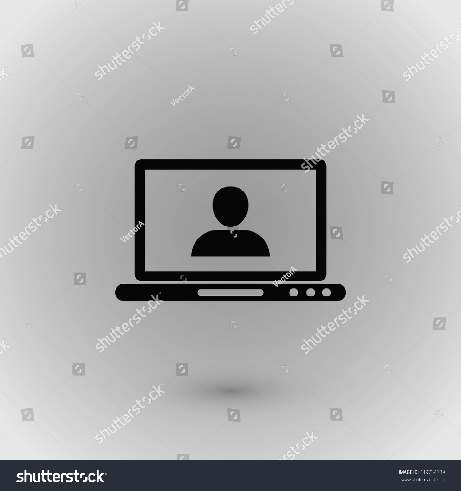 Laptop User Icon Stock Vector (Royalty Free) 449734789 | Shutterstock