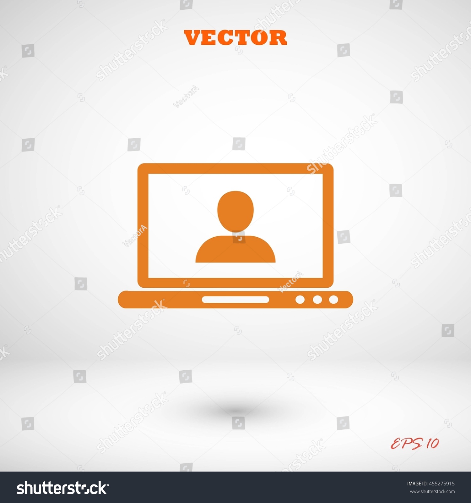 Laptop User Icon Stock Vector (Royalty Free) 455275915 | Shutterstock