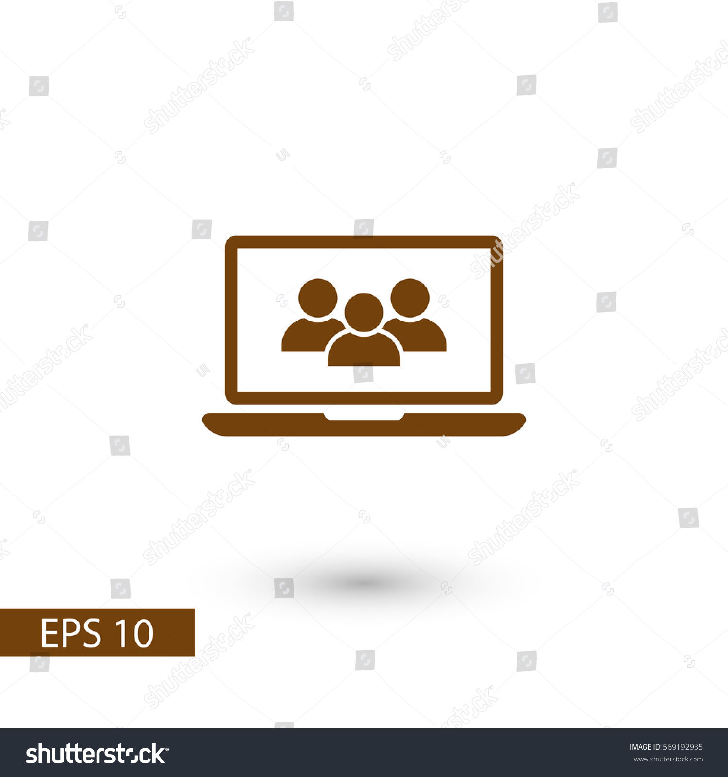 Laptop User Icon Vector Stock Vector (Royalty Free) 569192935 ...