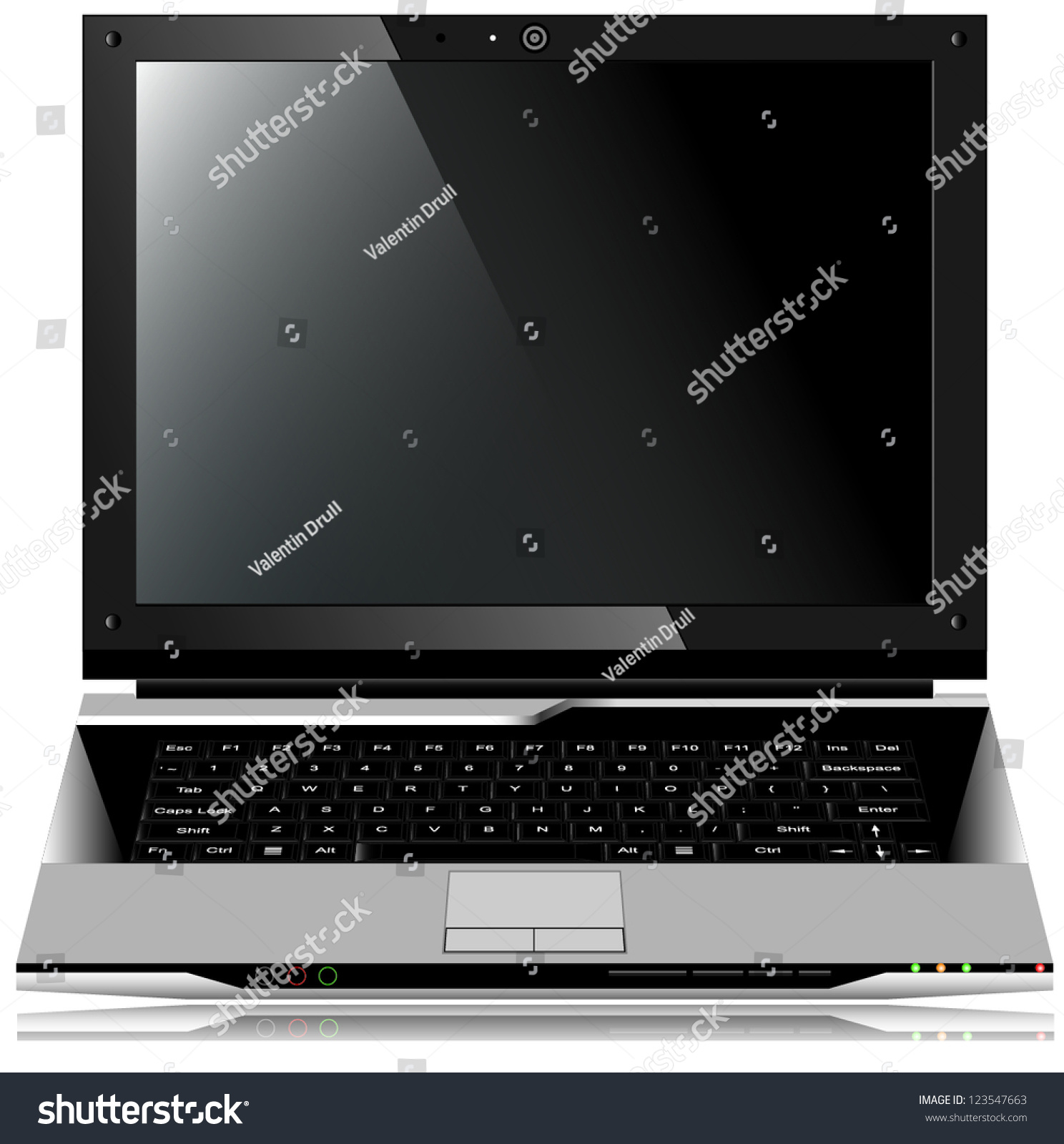 Laptop Vector Illustration Stock Vector (Royalty Free) 123547663 ...