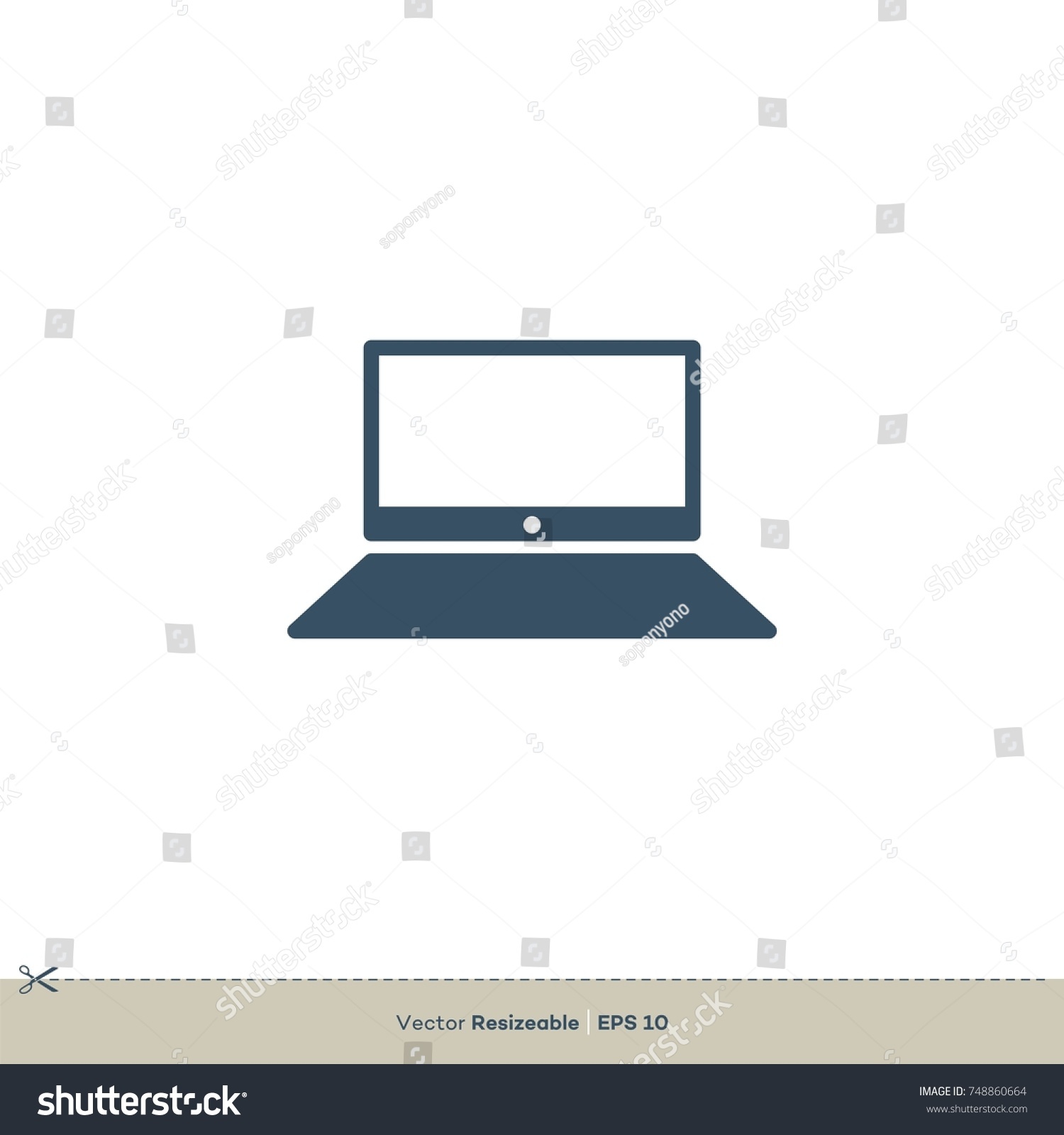 Laptop Vector Template Computer Icon Logo Stock Vector (Royalty Free ...