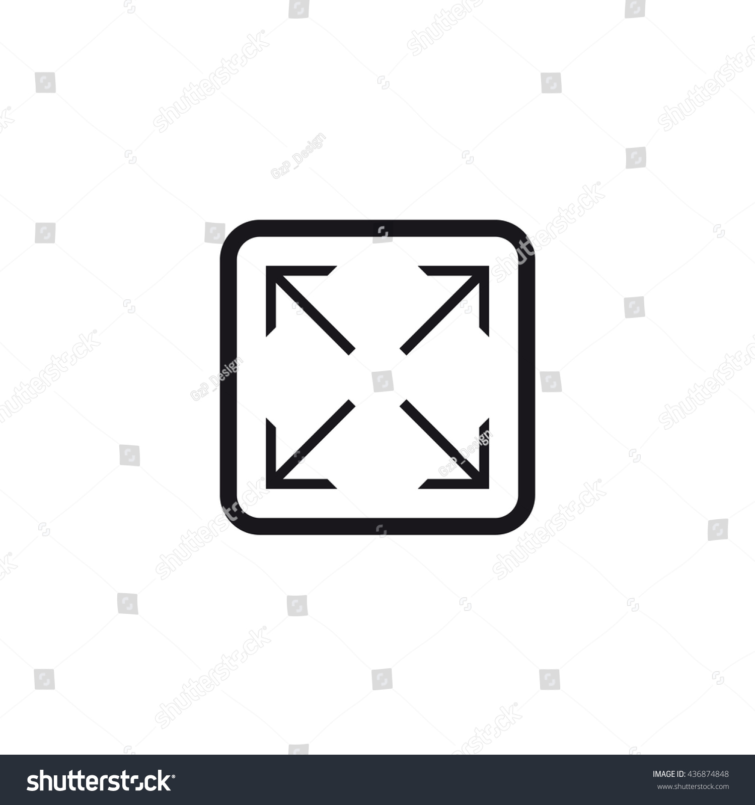 Large Capacity Icon Expand Icon Stock Vector (Royalty Free) 436874848