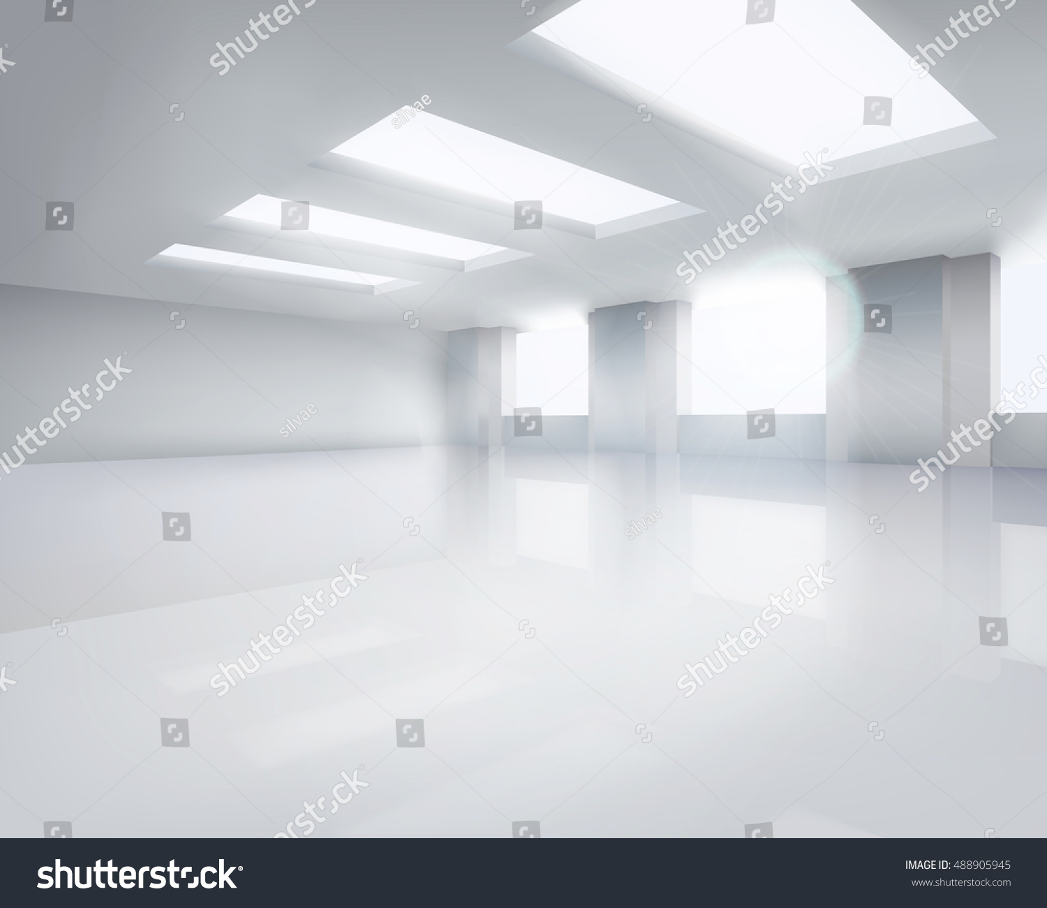 Large Empty Room Vector Illustration Stock Vector 488905945 - Shutterstock