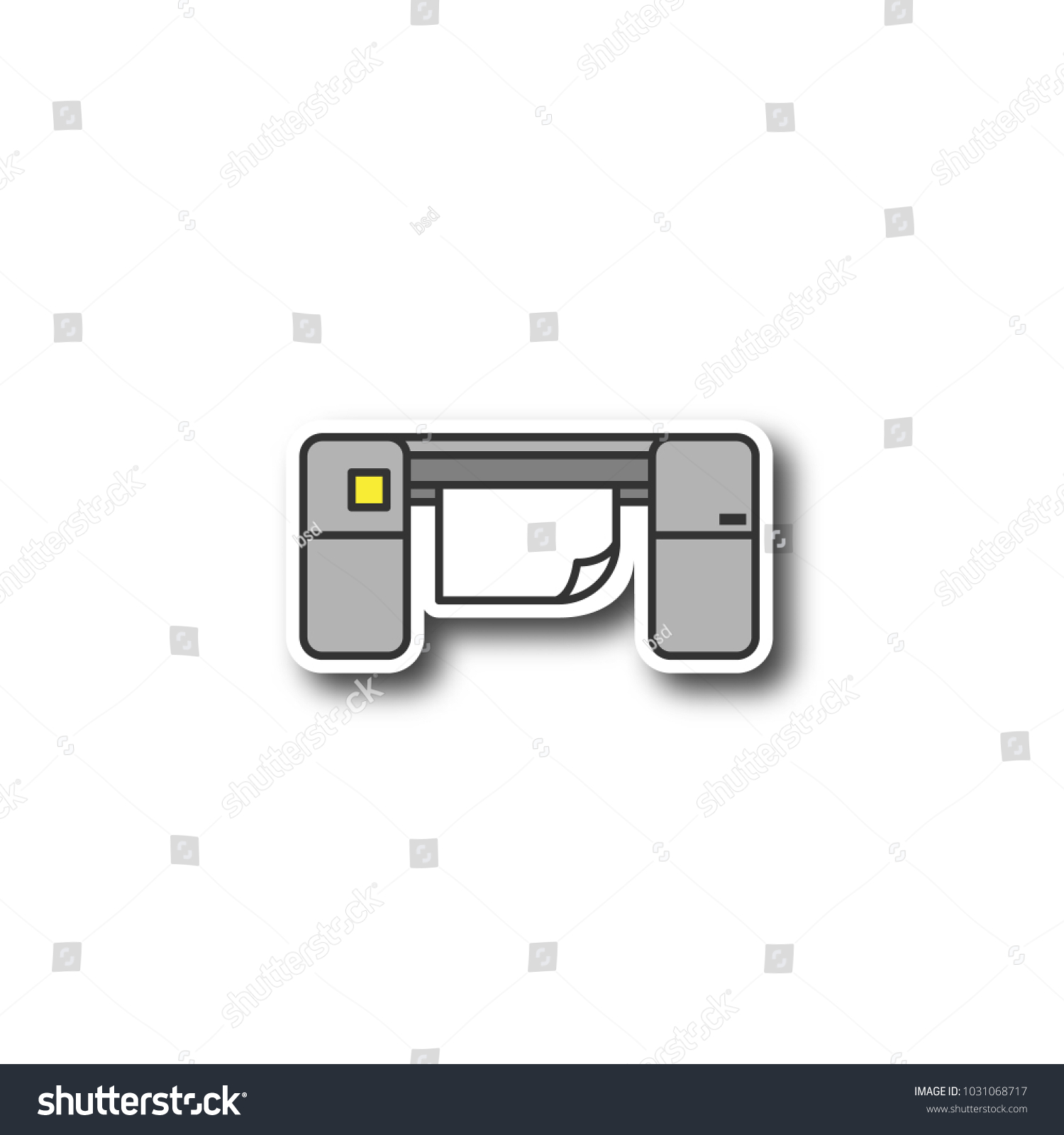 Large Format Printer Patch Printing Machine Stock Vector (Royalty Free ...