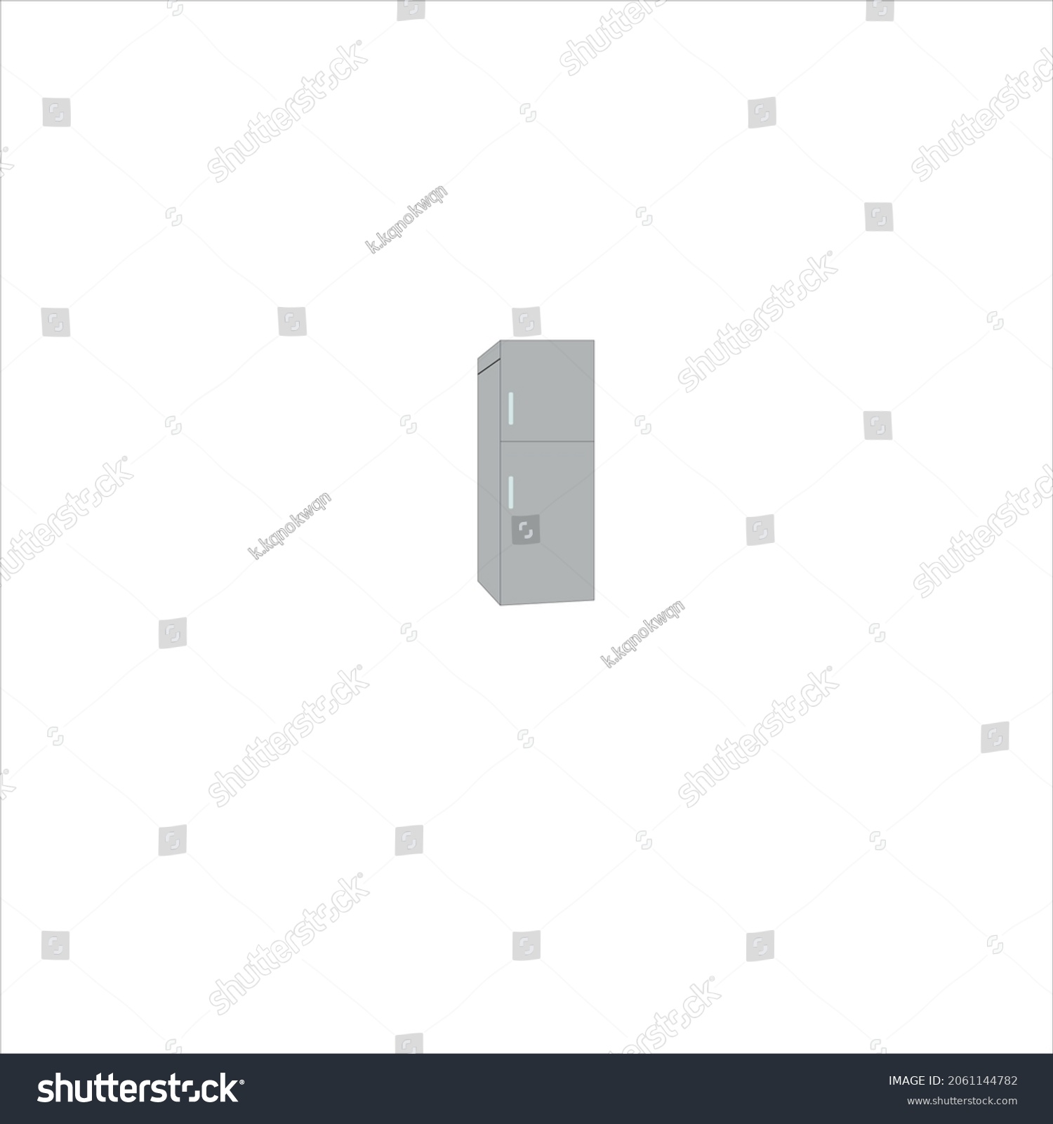 Large Refrigerator Gray White Background Stock Vector (Royalty Free ...
