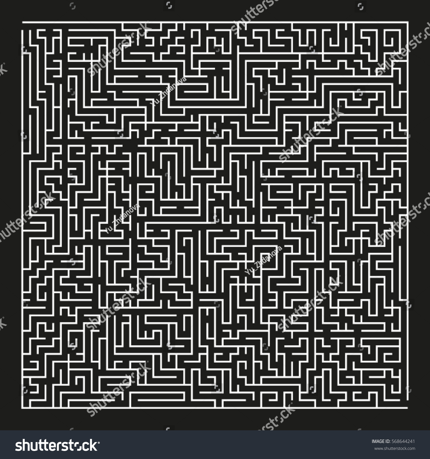 Large Vector Maze On Black Background: เวกเตอร์สต็อก (ปลอดค่าลิขสิทธิ์ ...