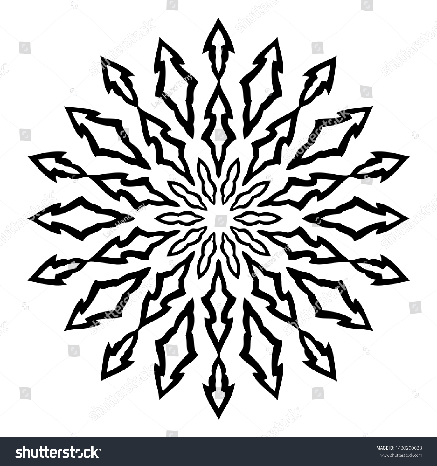 Large Vector Optical Mandala Design Stock Vector (Royalty Free) 1430200028