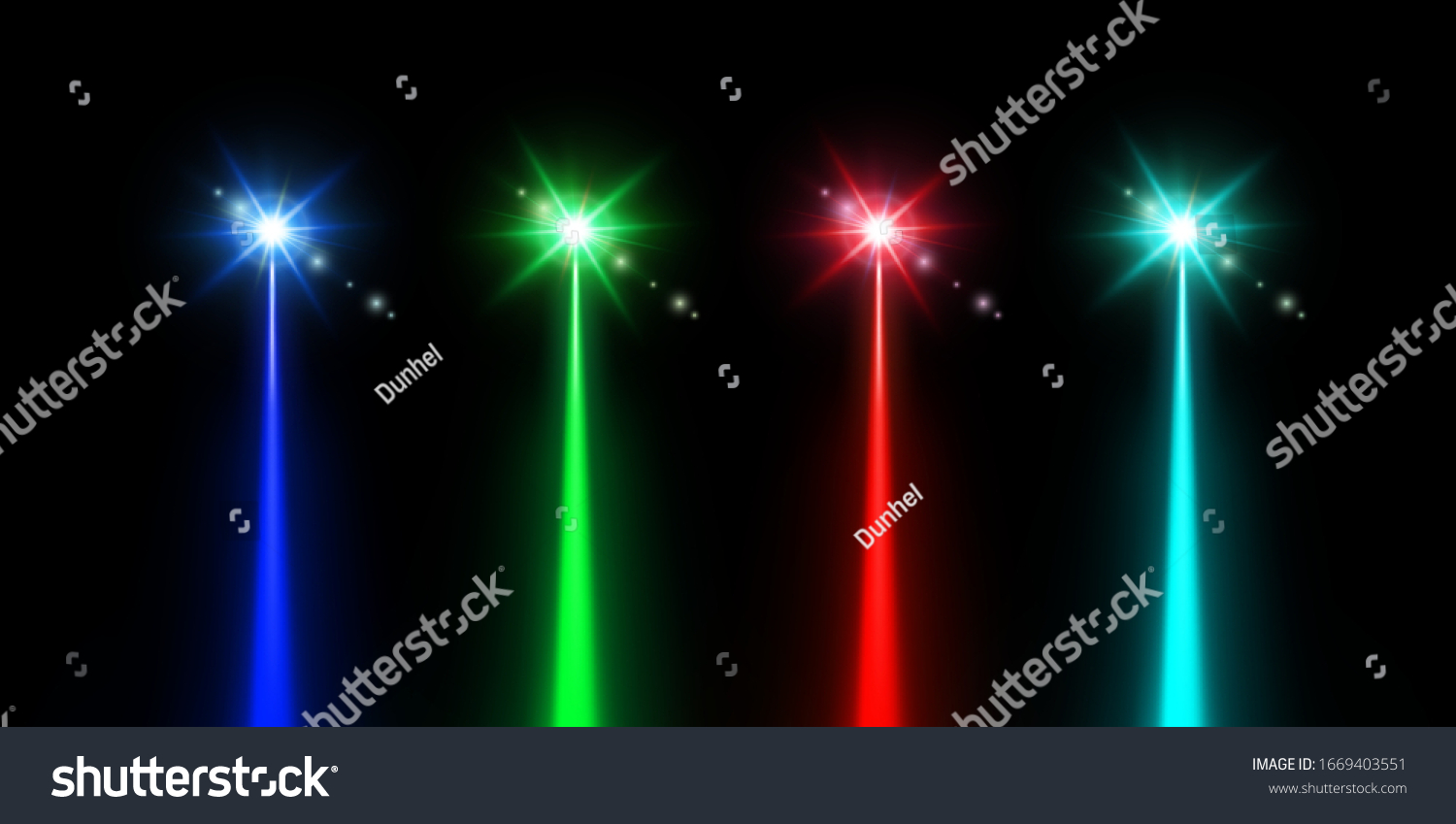 Laser Beam Set Vector Illustration Stock Vector (Royalty Free ...