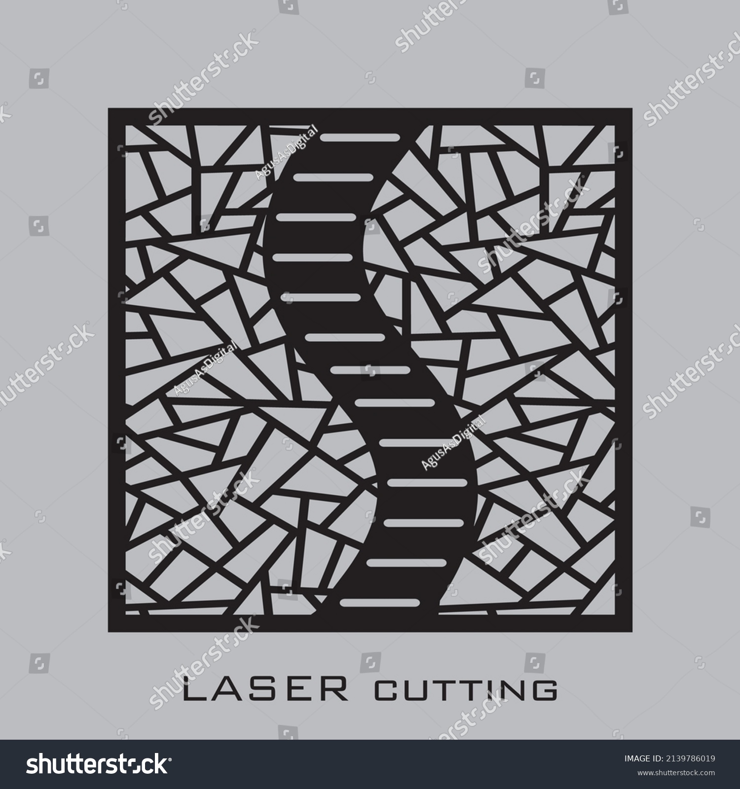 Laser Cut Panel Template Die Cut Stock Vector (Royalty Free) 2139786019 ...