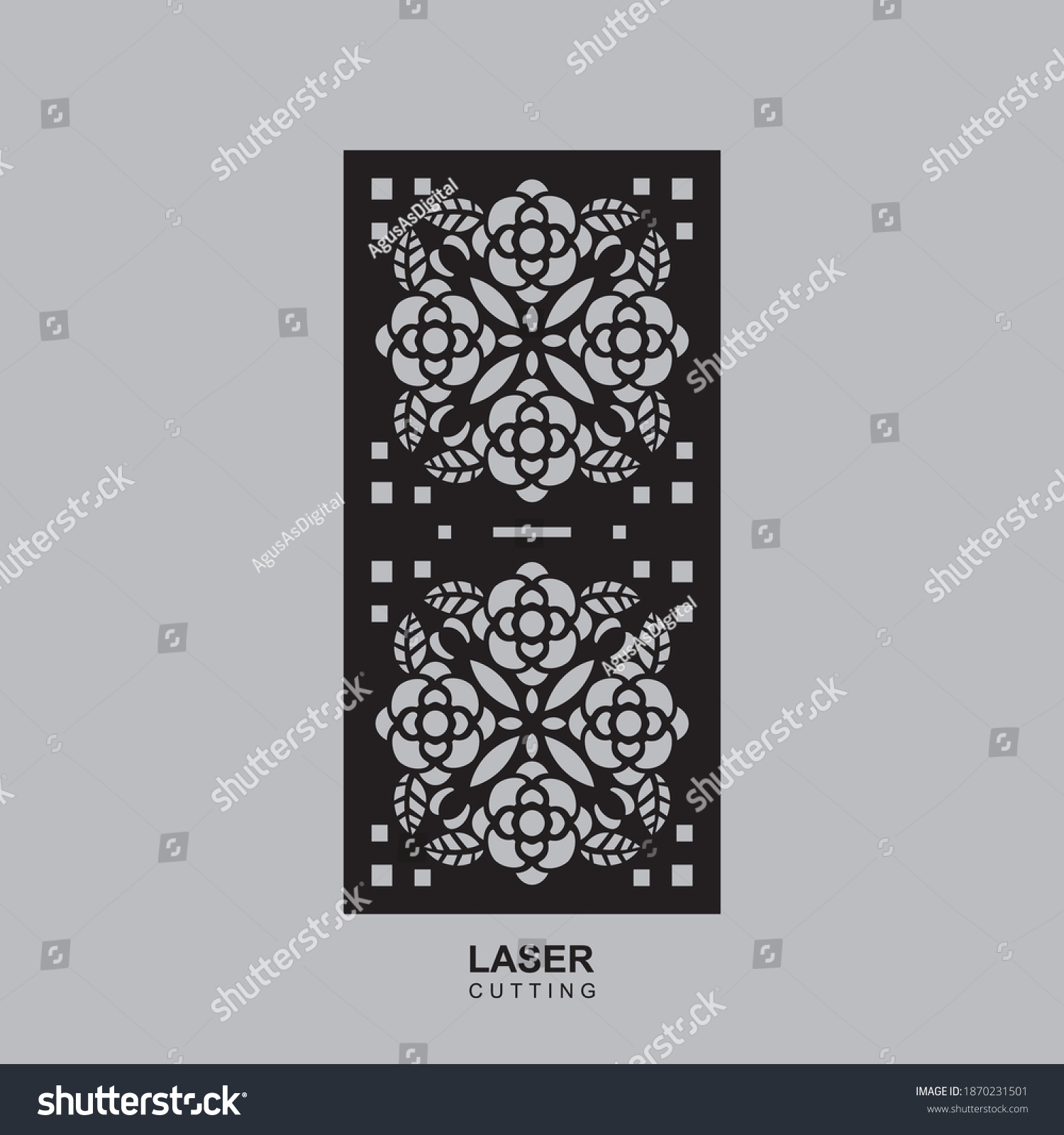 Laser Cut Template Cnc Panels Stock Vector (Royalty Free) 1870231501 ...