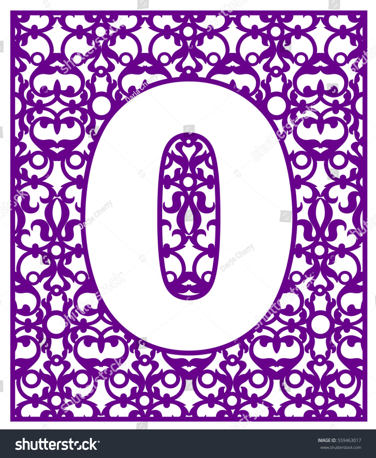 Laser Cut Vector Number Zero Panel Stock Vector (Royalty Free ...