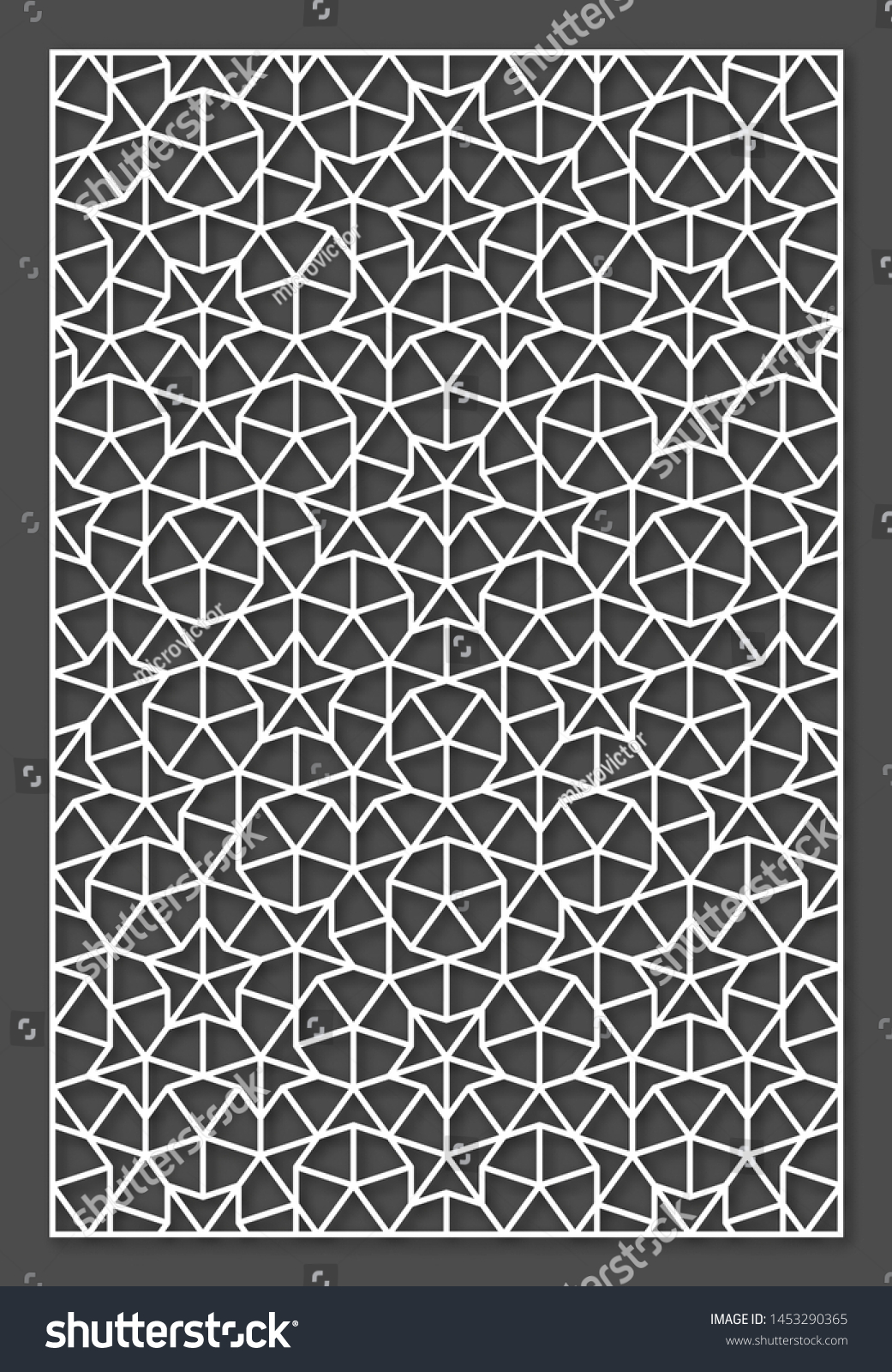 Laser Cutting Panel Penrose Tiling Vector Stock Vector (Royalty Free ...