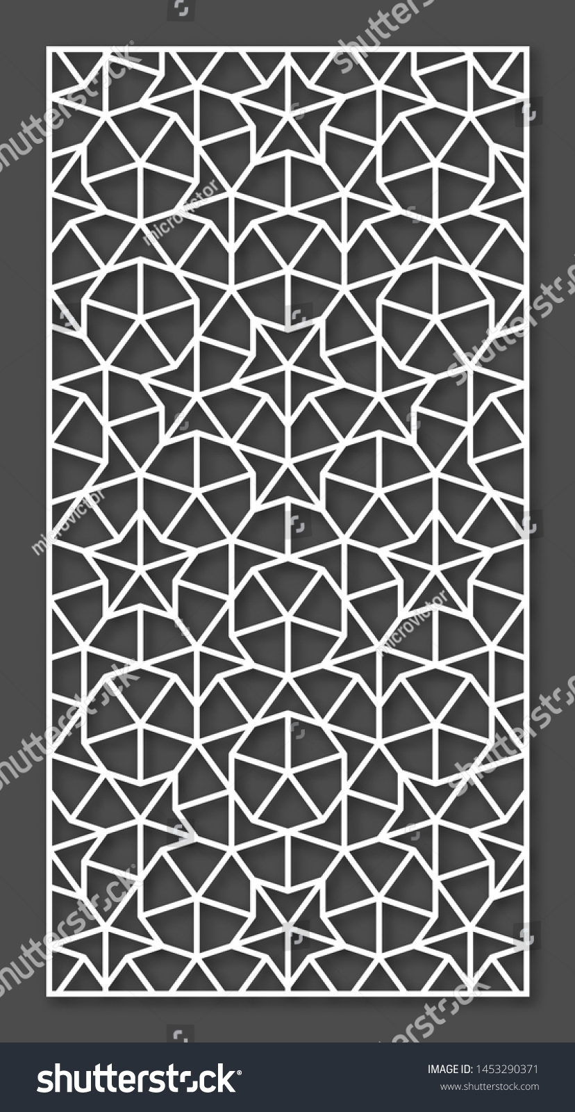 Laser Cutting Panel Penrose Tiling Vector: vector de stock (libre de ...