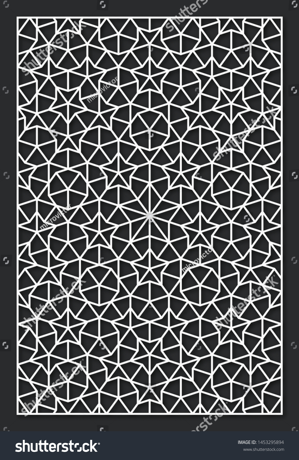 Laser Cutting Panel Penrose Tiling Vector Stock Vector (Royalty Free ...