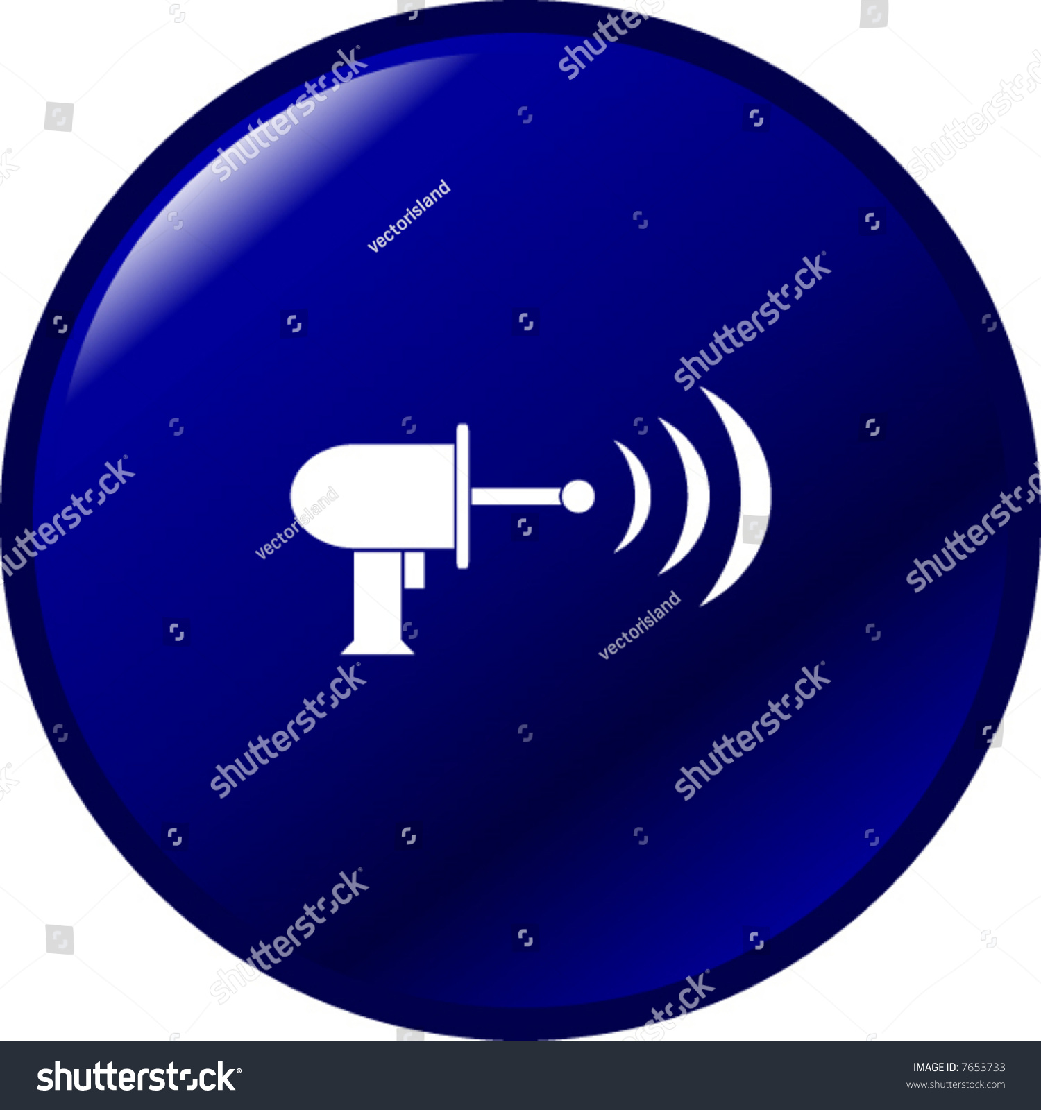 Laser Gun Shooting Button Stock Vector 7653733 - Shutterstock
