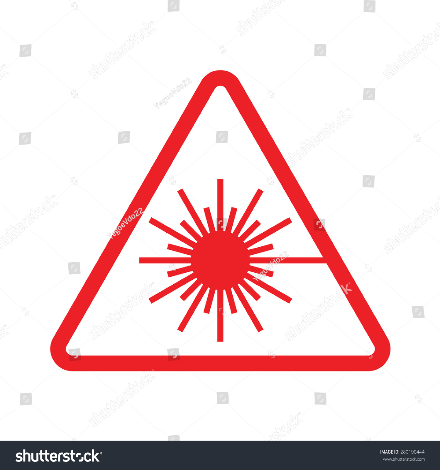 Laser Hazard Vector Warning Sign Stock Vector (Royalty Free) 280190444