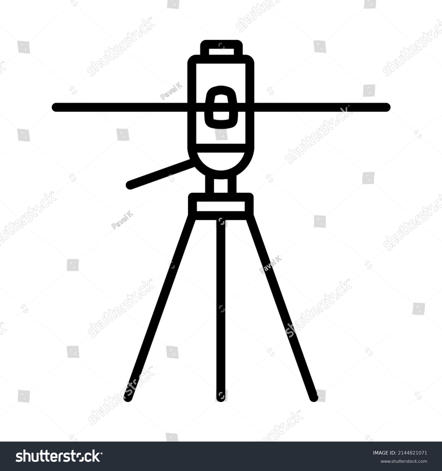 Laser Level Tool Icon Bold Outline Stock Vector (Royalty Free ...