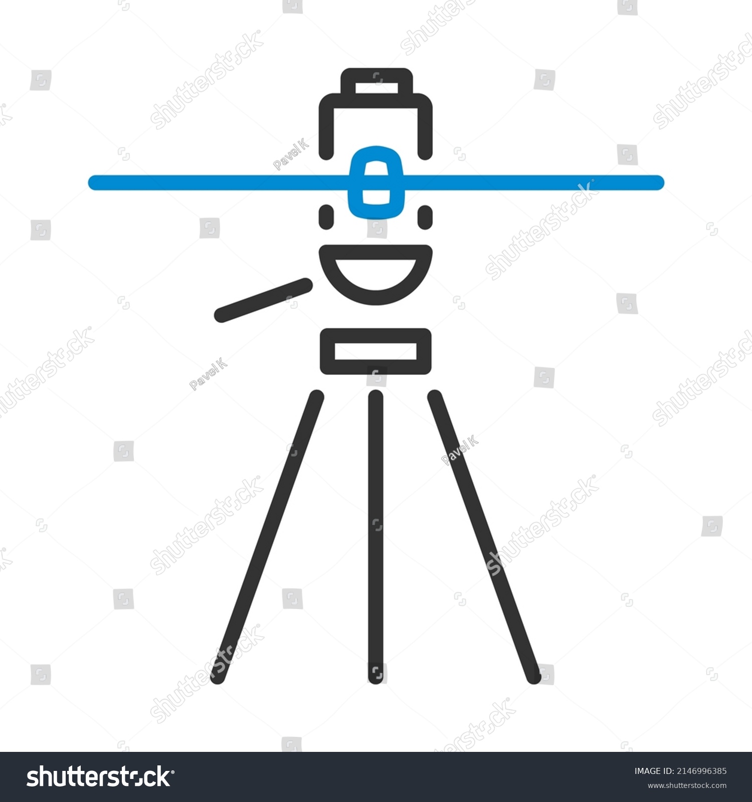 Laser Level Tool Icon Bold Outline Stock Vector (Royalty Free ...