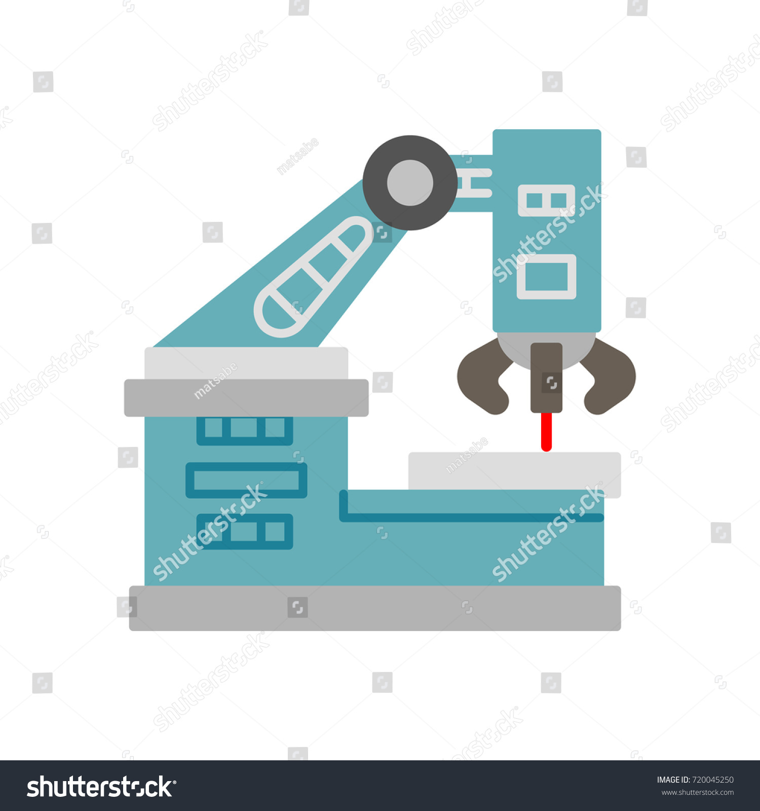 Laser Production Machine Stock Vector (Royalty Free) 720045250 ...