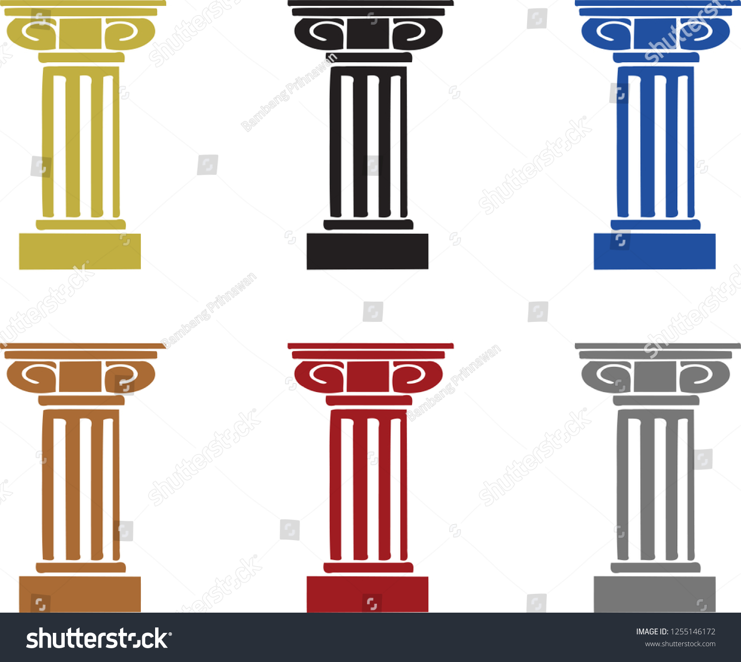 Lassic Column Institutional Symbol Vector Illustration Stock Vector ...