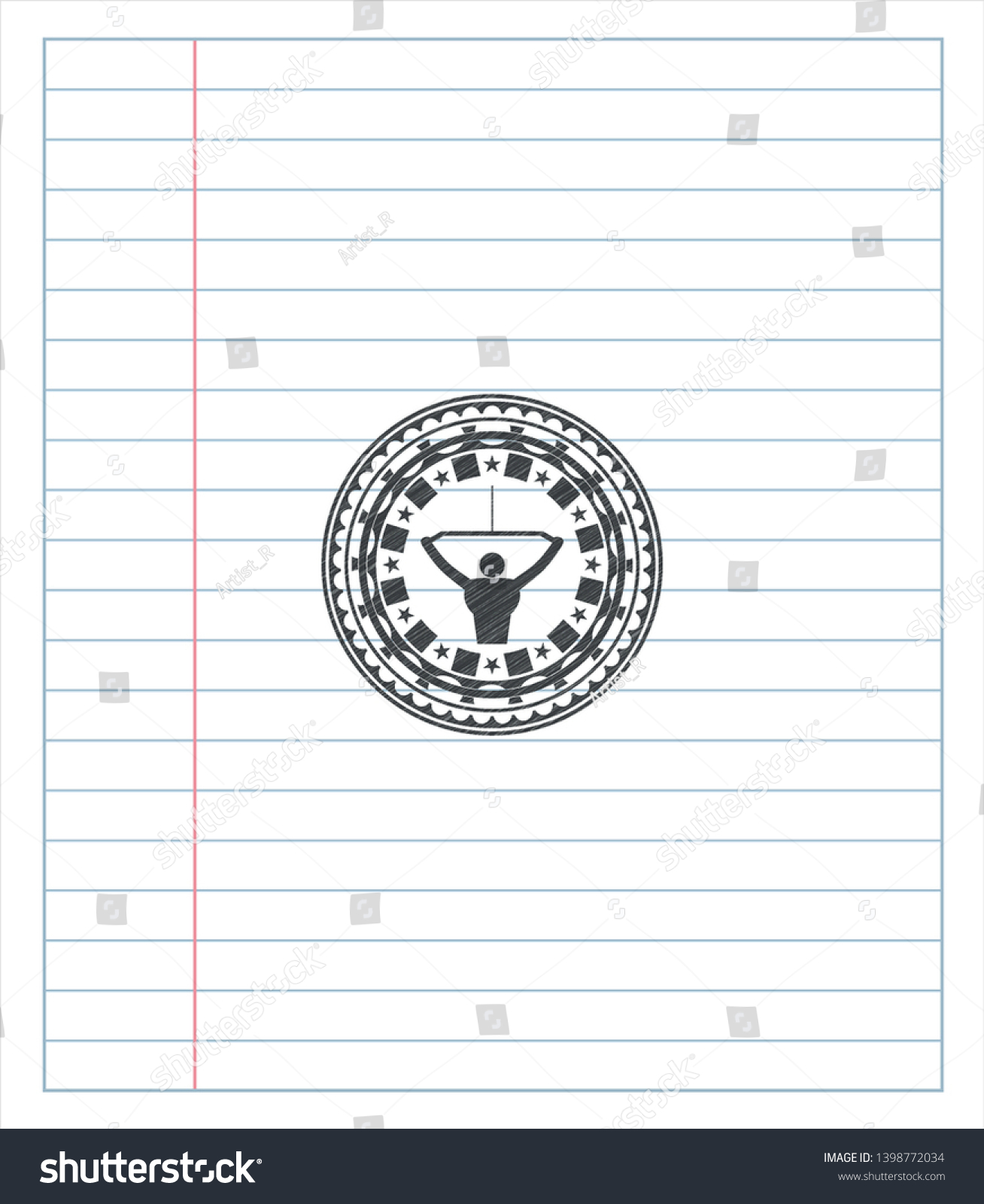 Lat Pull Down Exercise Icon Draw Stock Vector (Royalty Free) 1398772034 ...