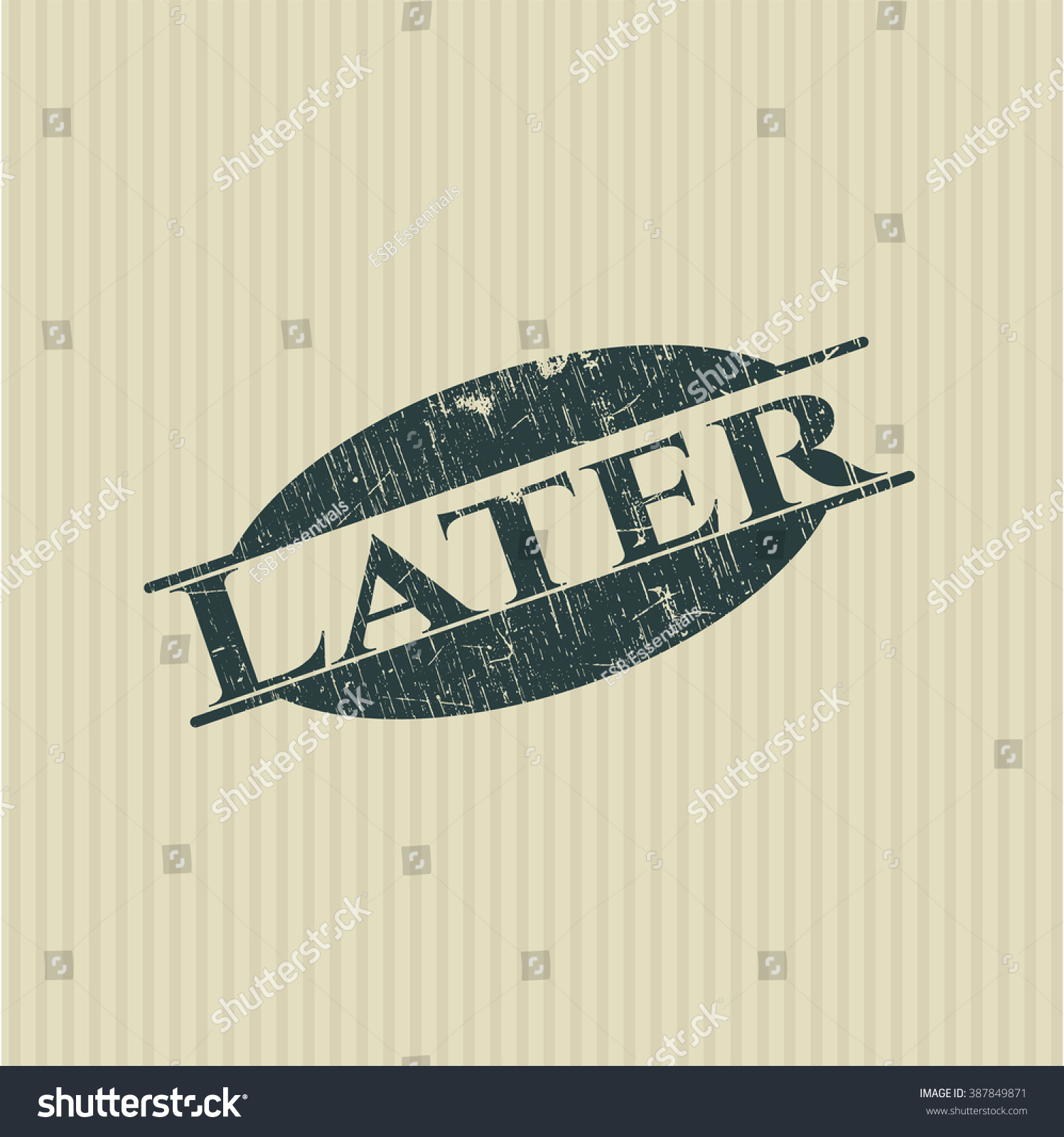 Later Grunge Stamp Stock Vector (Royalty Free) 387849871