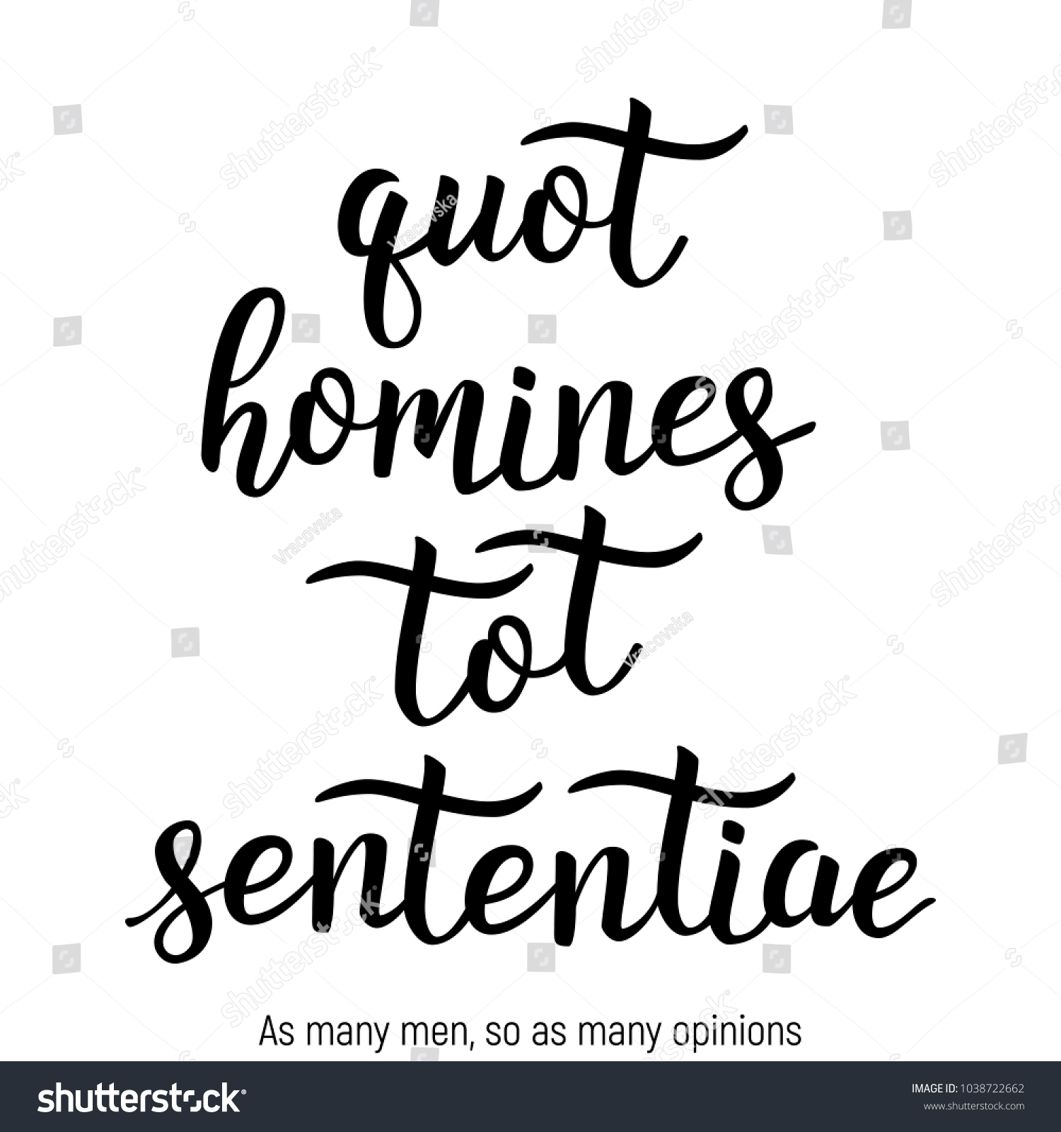 Latin Quote Handwritten Lettering Inspirational Latin Stock Vector ... Latin Quote Handwritten Lettering Inspirational Latin Stock Vector ...