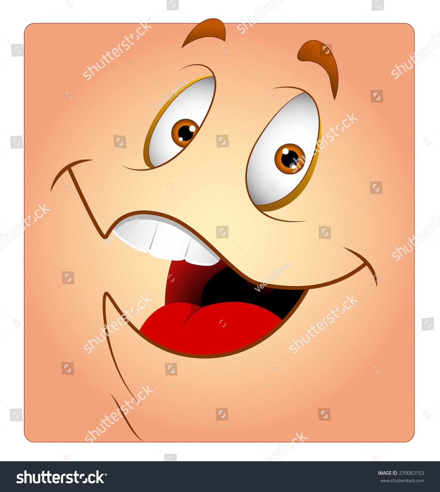 Laughing Box Smiley Stock Vector (Royalty Free) 270083153