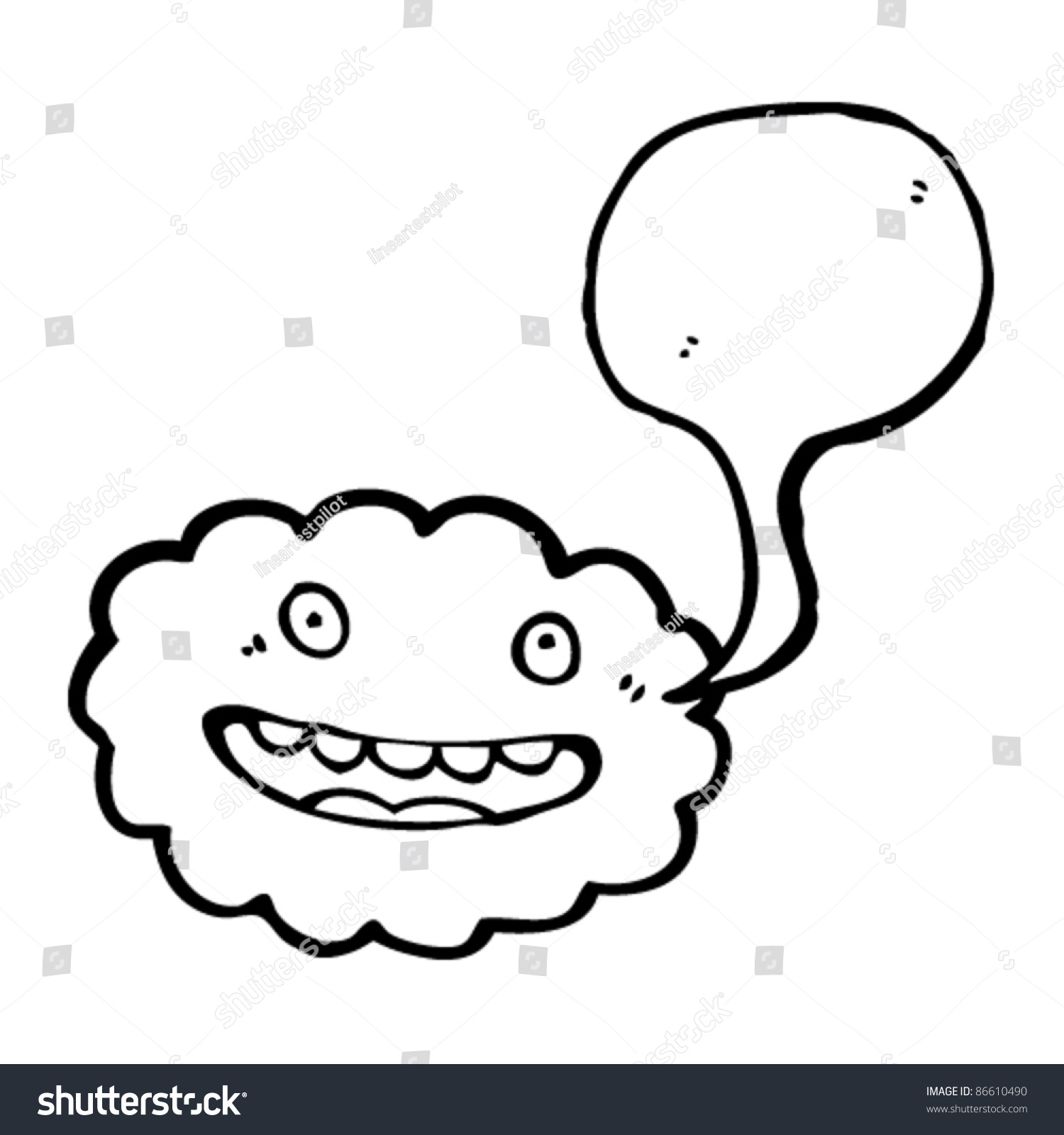Laughing Cartoon Cloud Stock Vector (Royalty Free) 86610490