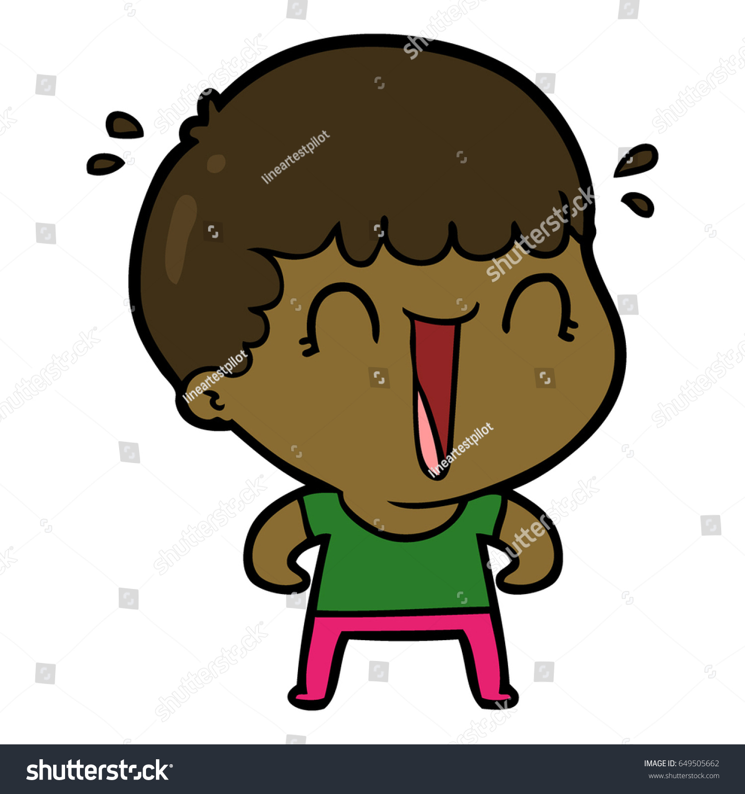 Laughing Cartoon Man Stock Vector (Royalty Free) 649505662 | Shutterstock