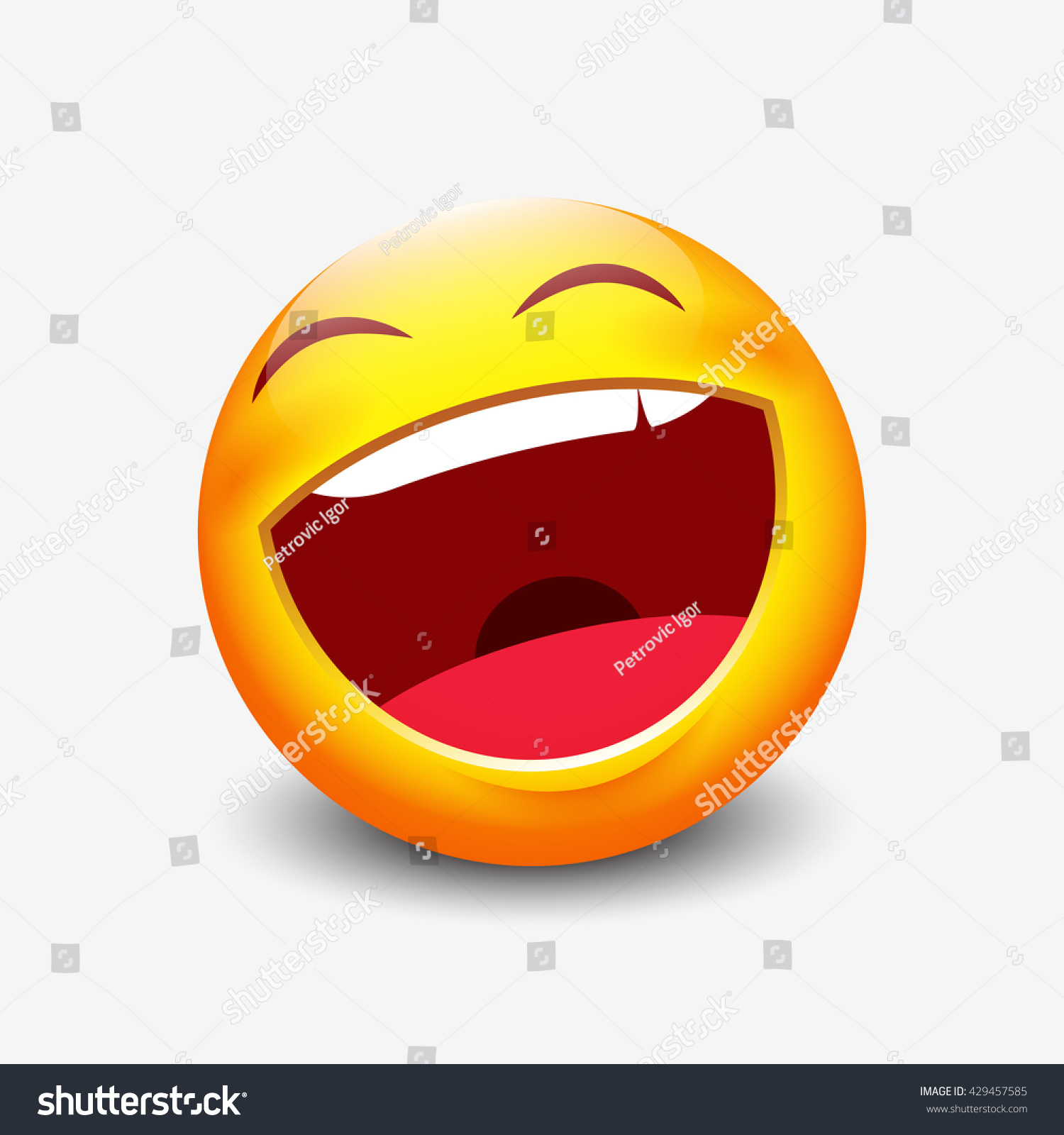 Laughing Emoticon Vector Illustration Stock Vector 429457585 - Shutterstock