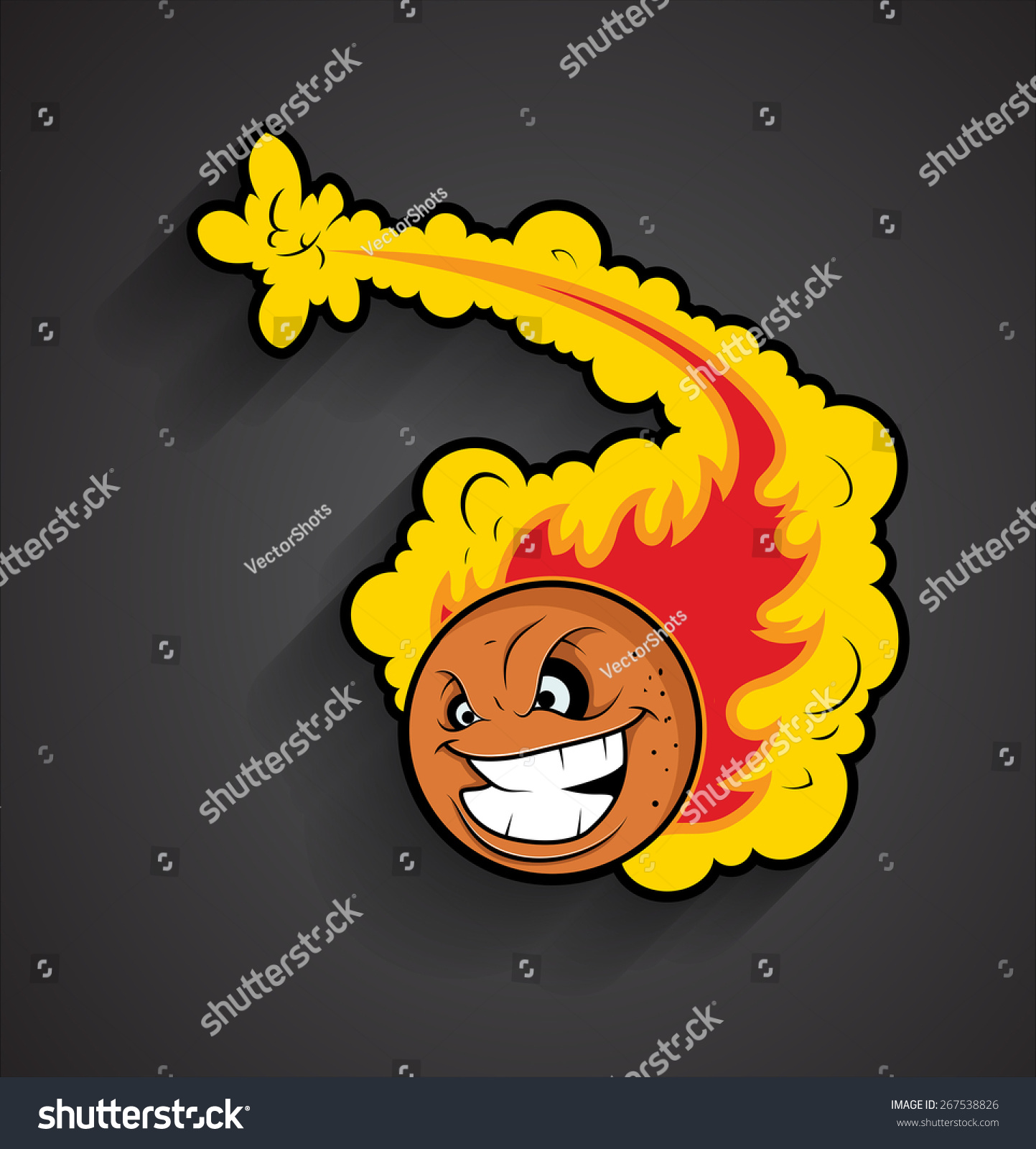Laughing Fireball Vector Graphic Stock Vector (Royalty Free) 267538826 ...