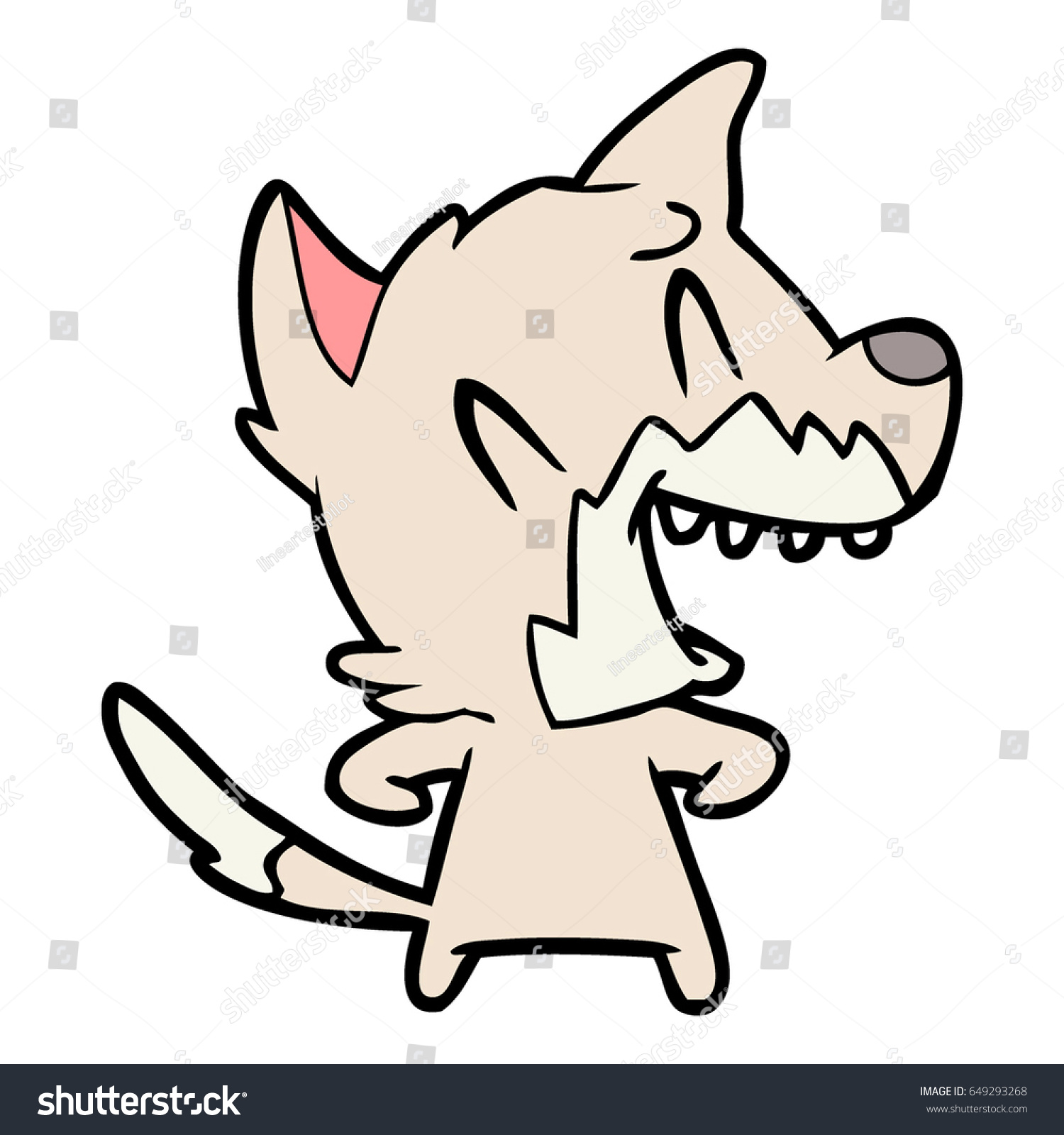 Laughing Fox Cartoon Stock Vector (Royalty Free) 649293268 | Shutterstock