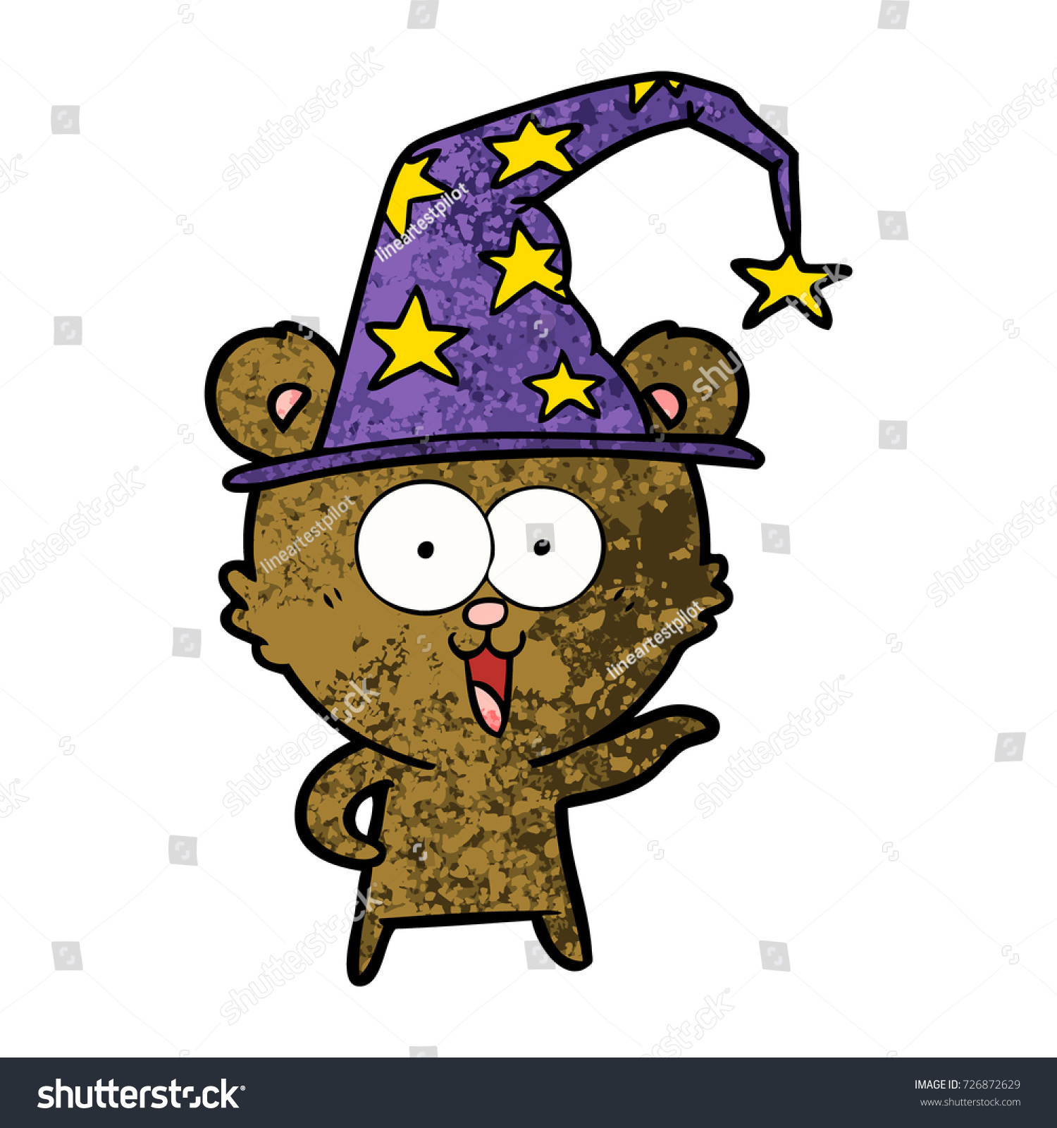 Laughing Wizard Teddy Bear Cartoon Stock Vector (Royalty Free ...