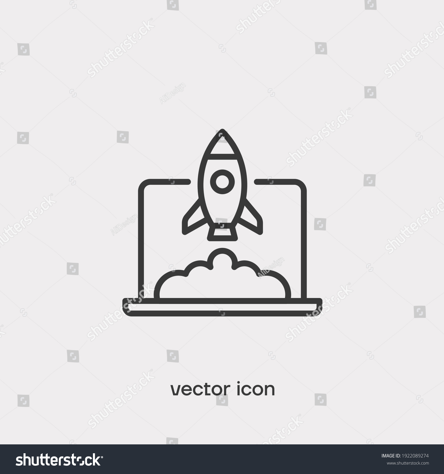 Launch Vector Icon Illustration Premium Quality Stock Vector (Royalty ...