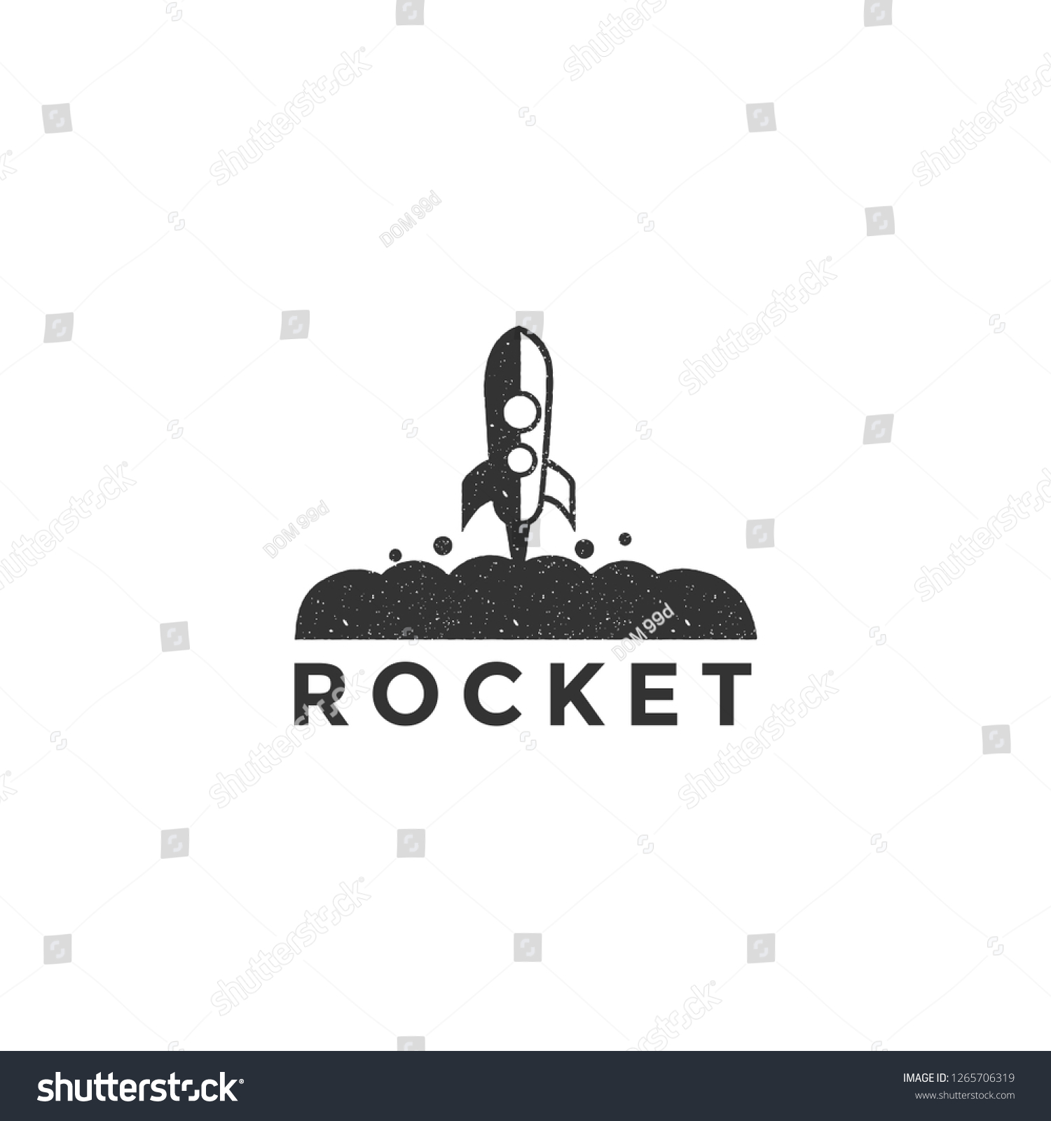 Launching Rocket Logo Icon Vector Template Stock Vector (Royalty Free ...