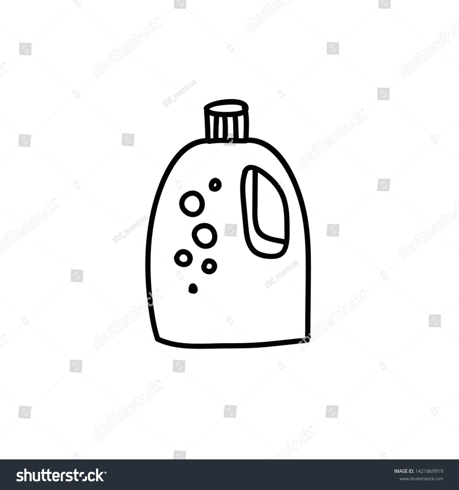 Laundry Detergent Doodle Icon Vector Illustration Stock Vector (Royalty ...