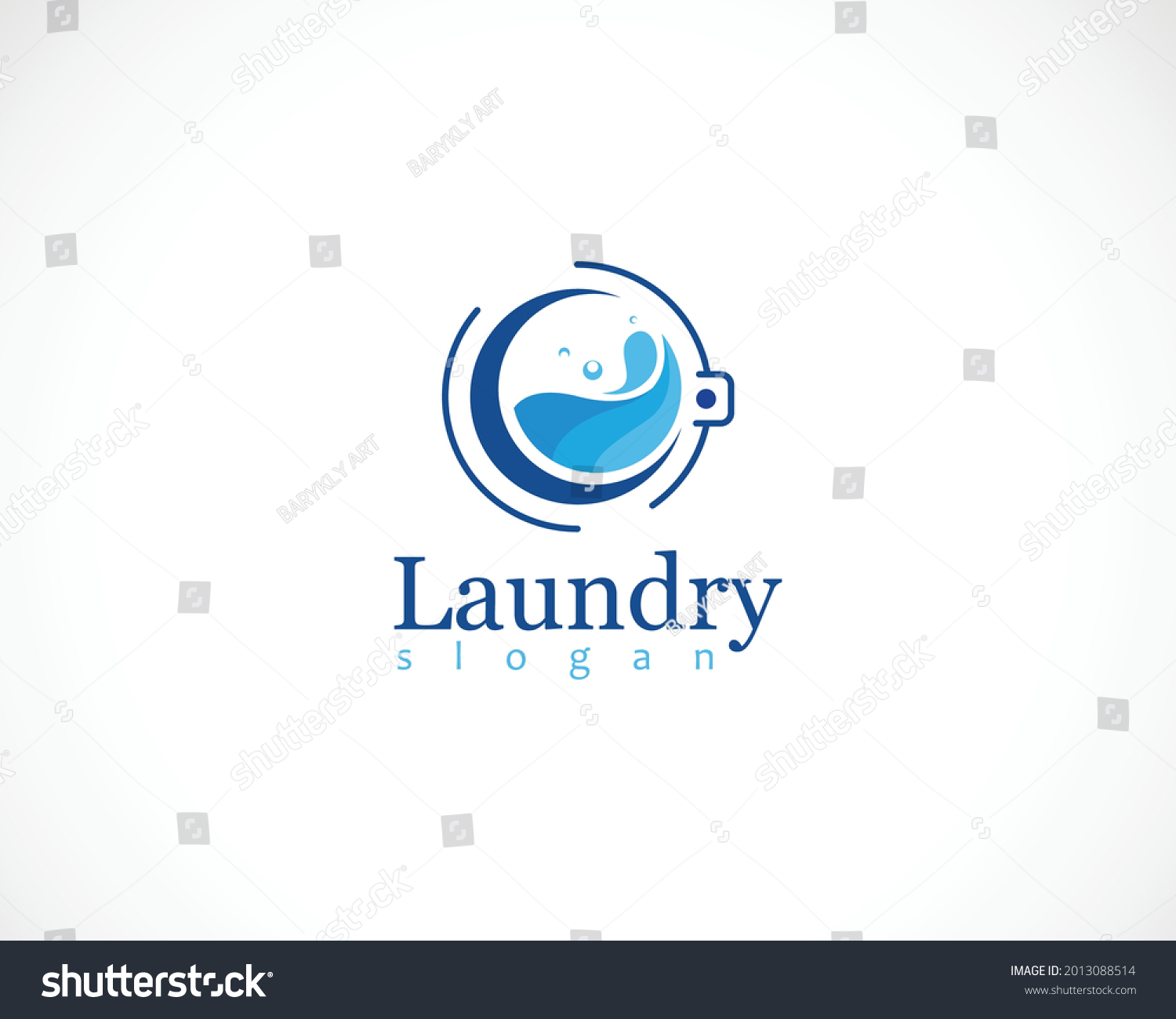 Laundry Logo Creative Clean Illustration Design Stock Vector (Royalty ...